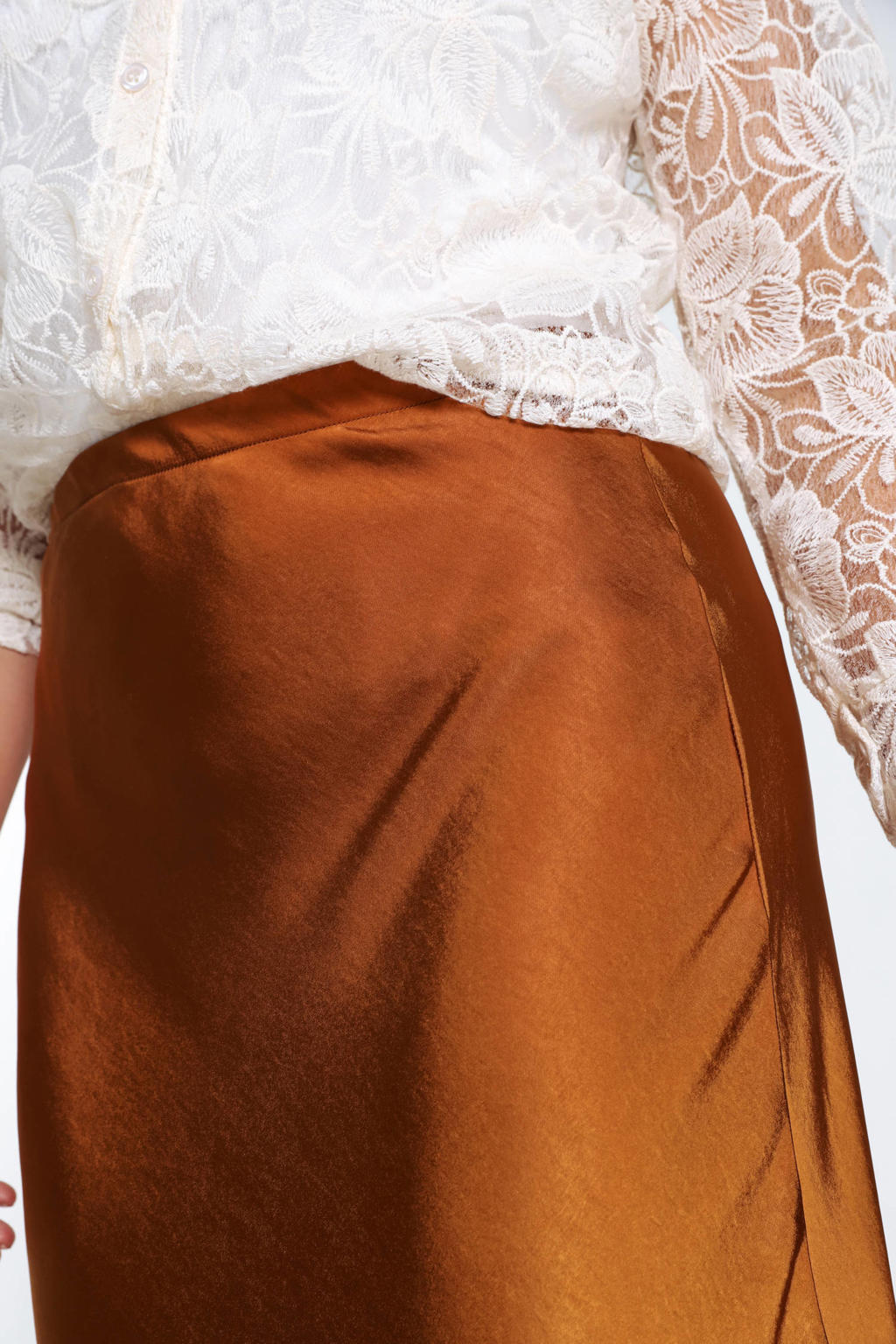 Cassis satijnen rok bruin kopen? | Morgen in huis | wehkamp