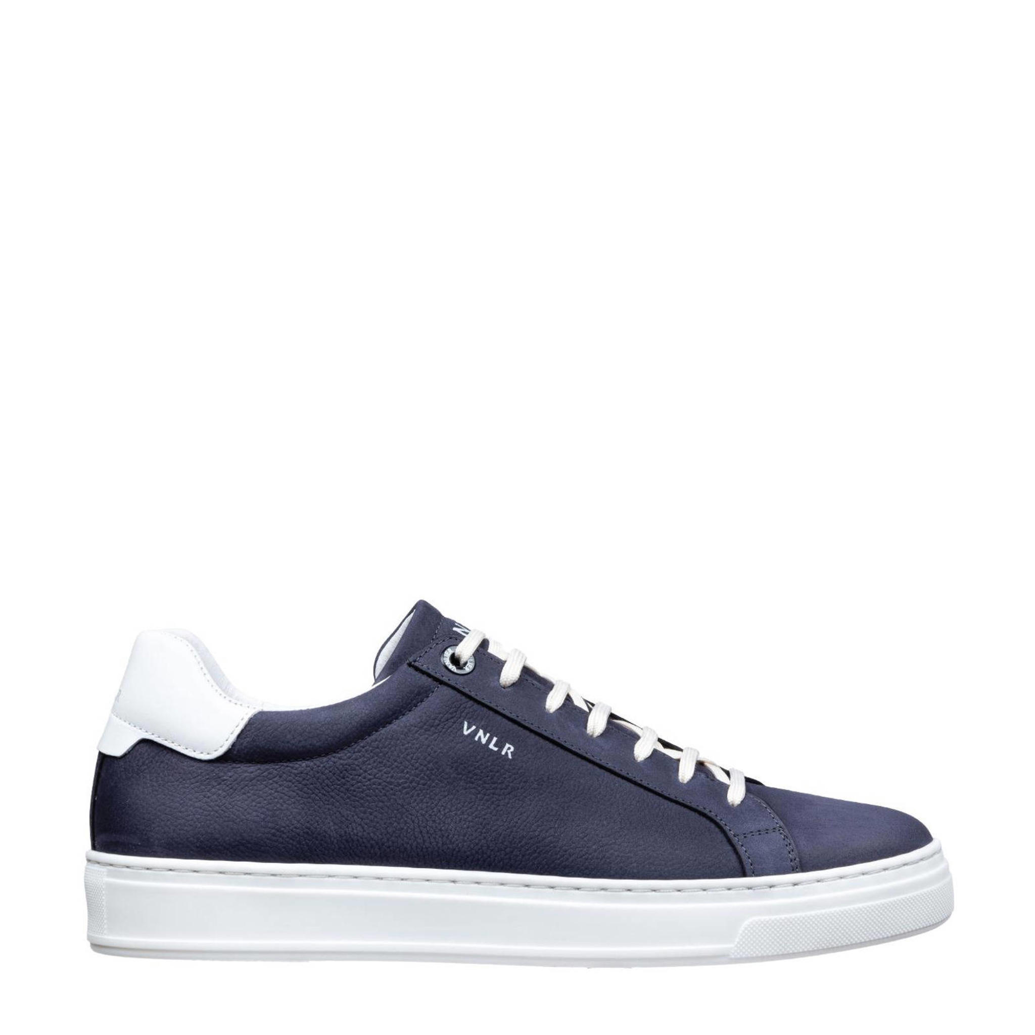 Van Lier leren sneakers blauw | wehkamp
