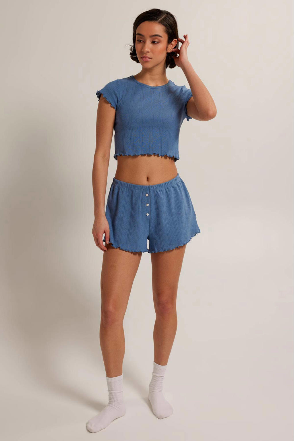 America Today crop top Leandra blauw | wehkamp