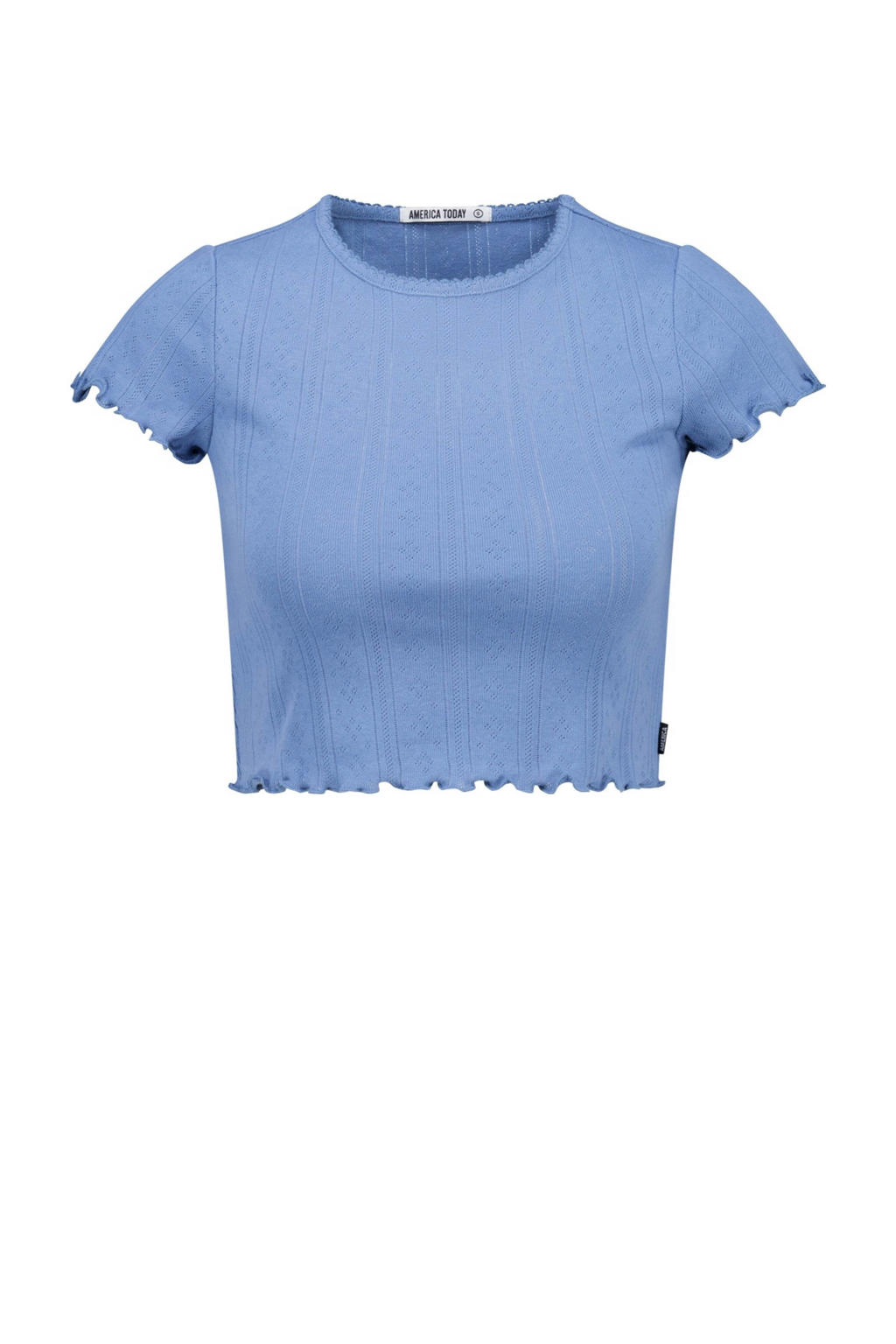 America Today crop top Leandra blauw | wehkamp