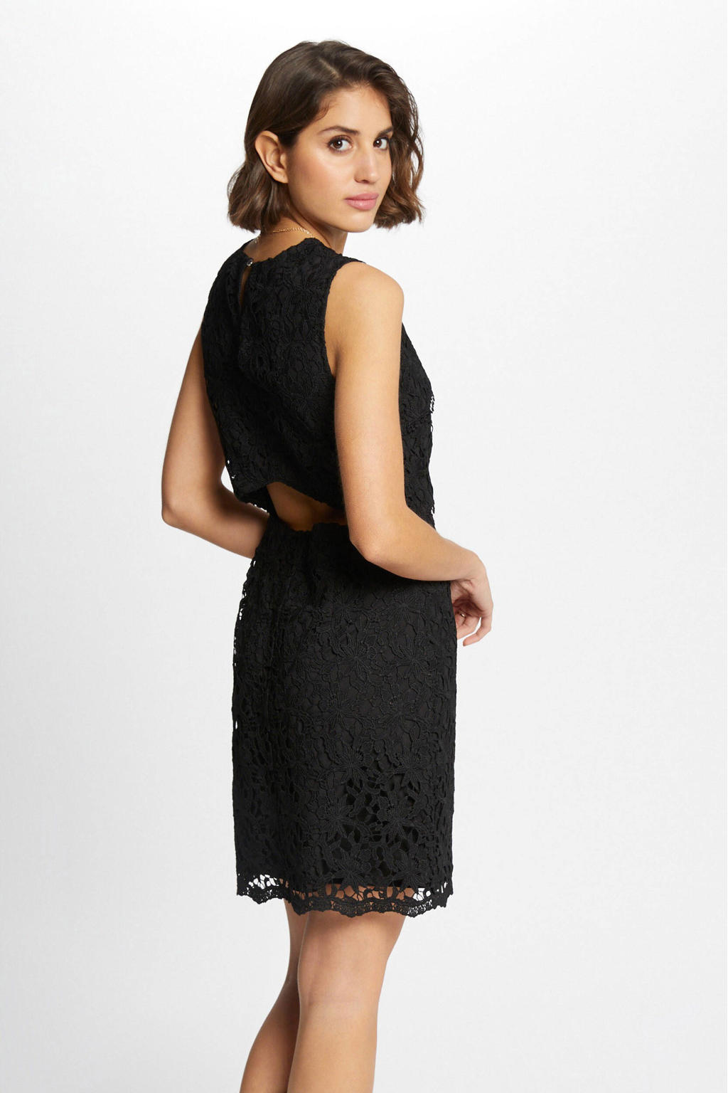 Morgan jurk met open rug zwart | wehkamp