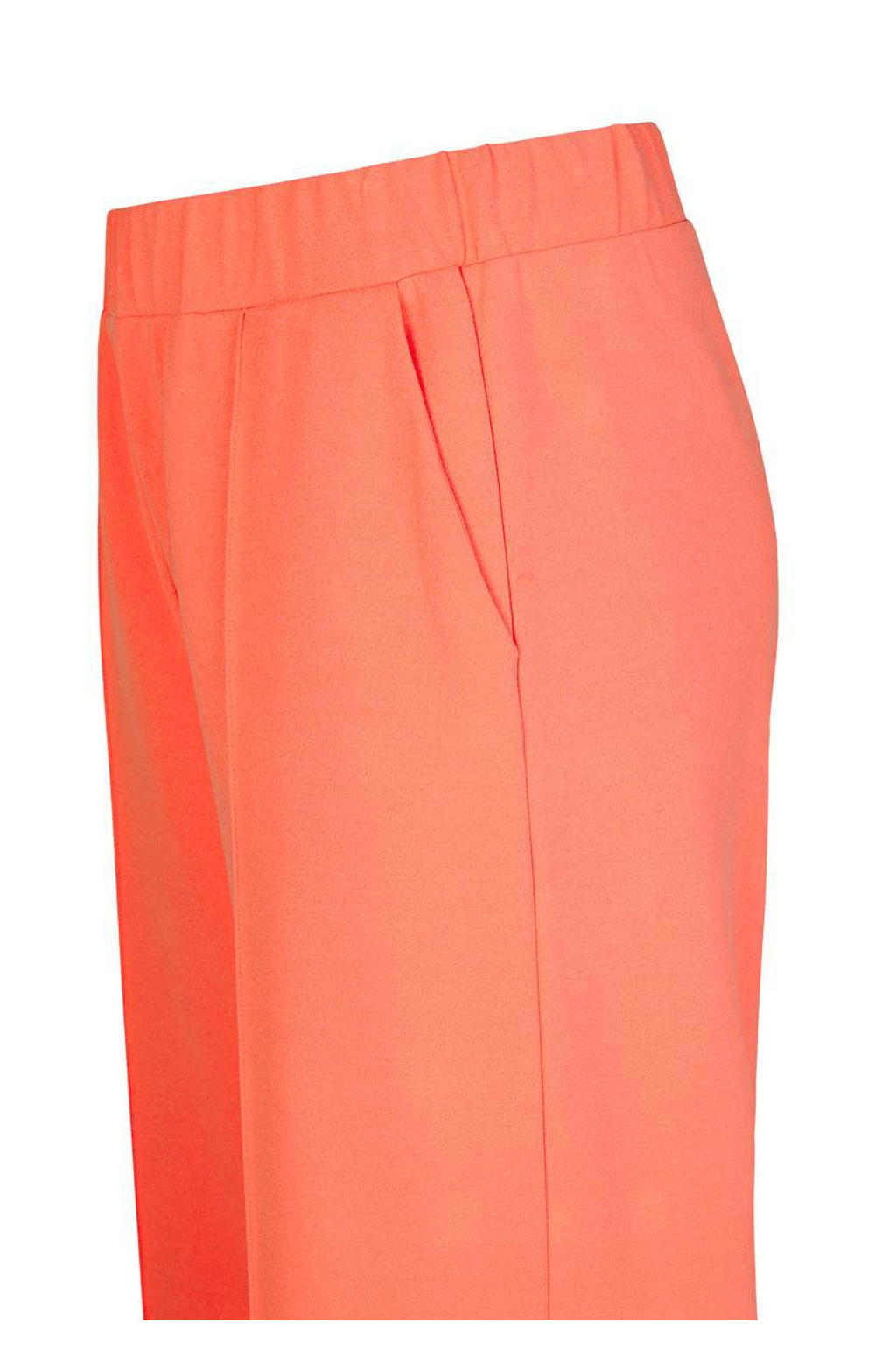 Miss Etam Plus high waist wide leg broek koraalrood | wehkamp