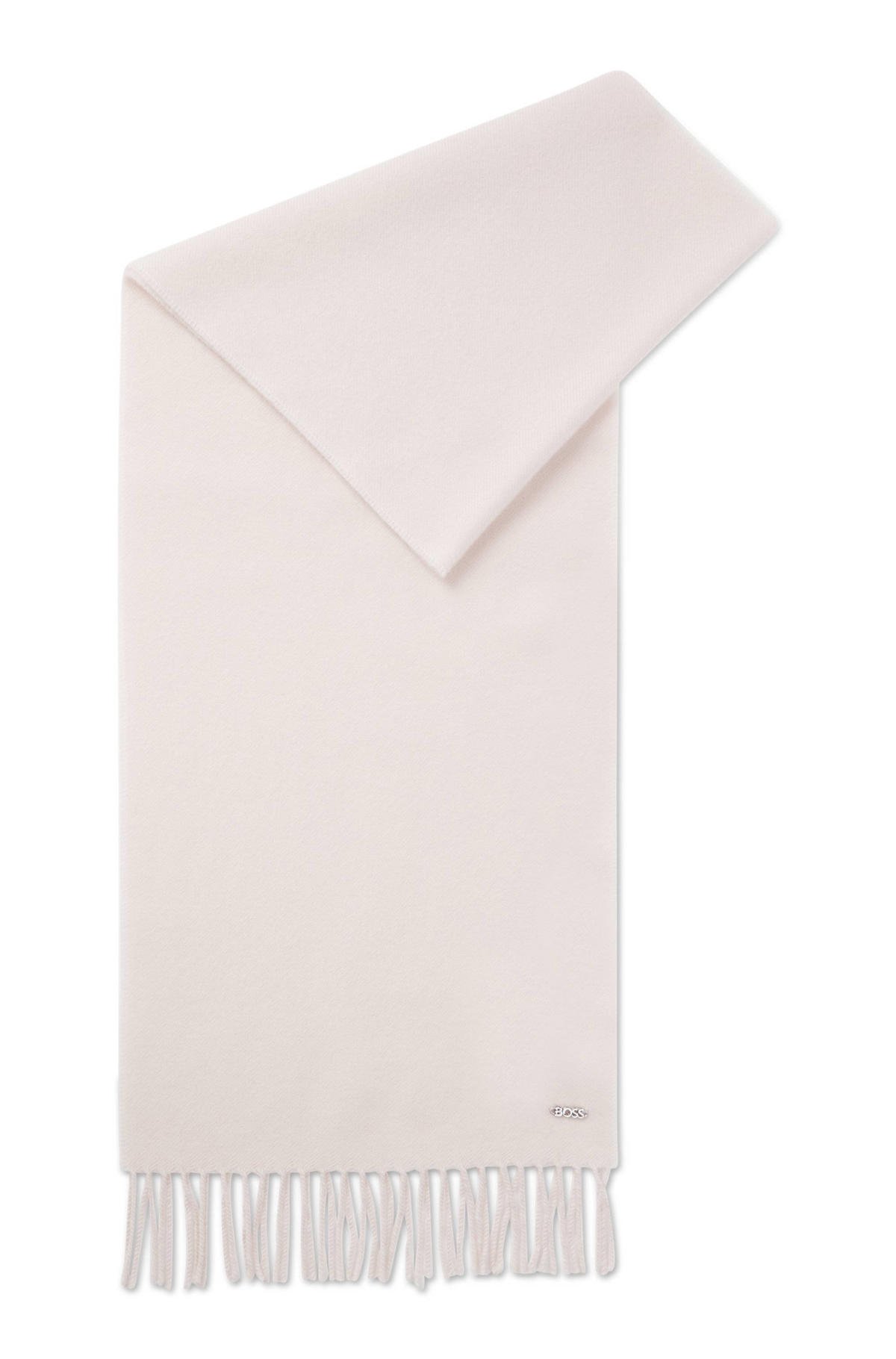 BOSS sjaal met franjes Zesy lichtroze | wehkamp