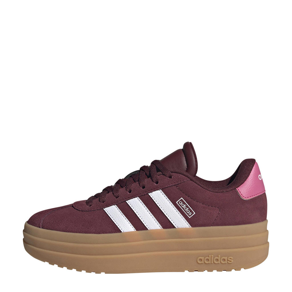 adidas Sportswear VL Court Bold suède sneakers donkerrood/wit | wehkamp