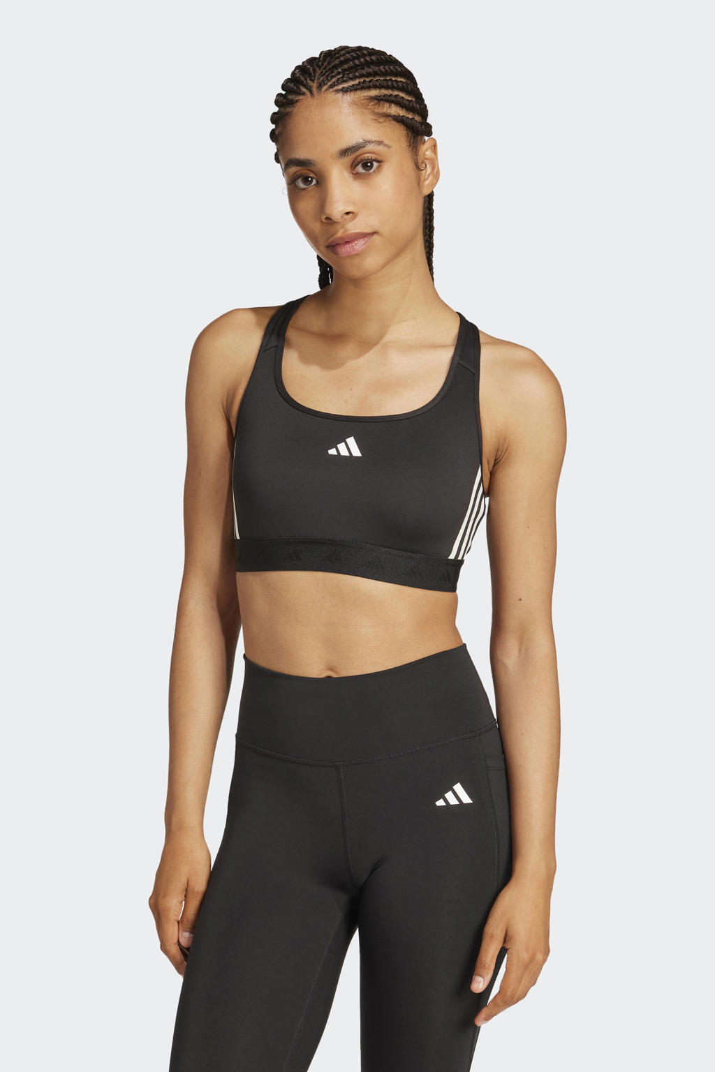 adidas Performance level 2 sportbh zwart | wehkamp