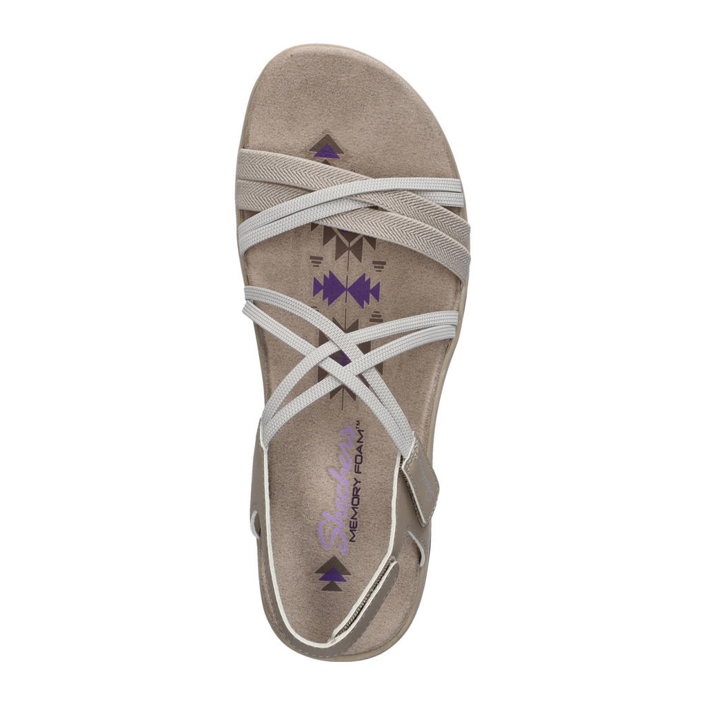 Skechers Reggae Slim sandalen taupe | wehkamp