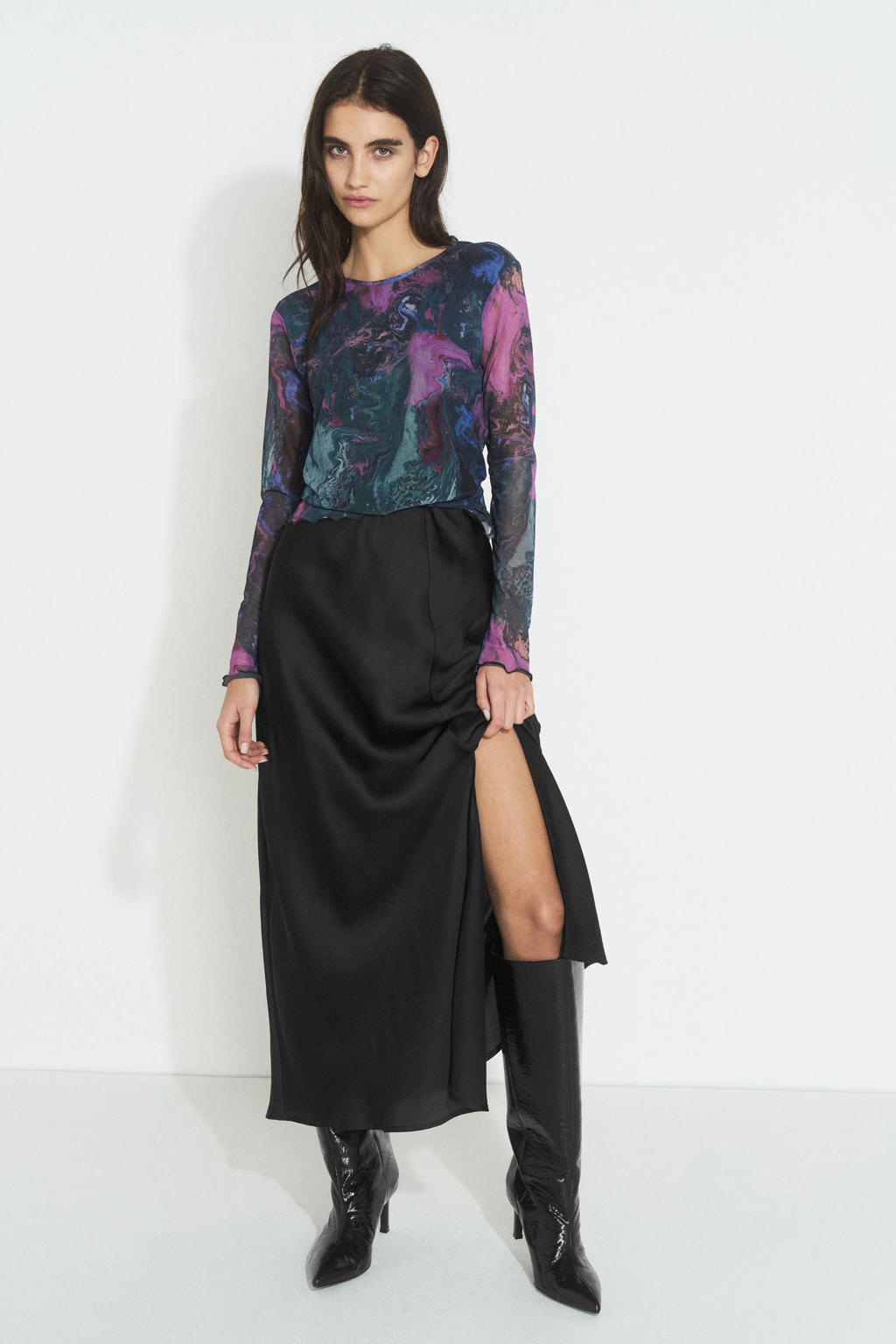 Ruby maxi satijnen rok zwart kopen? | Morgen in huis | wehkamp