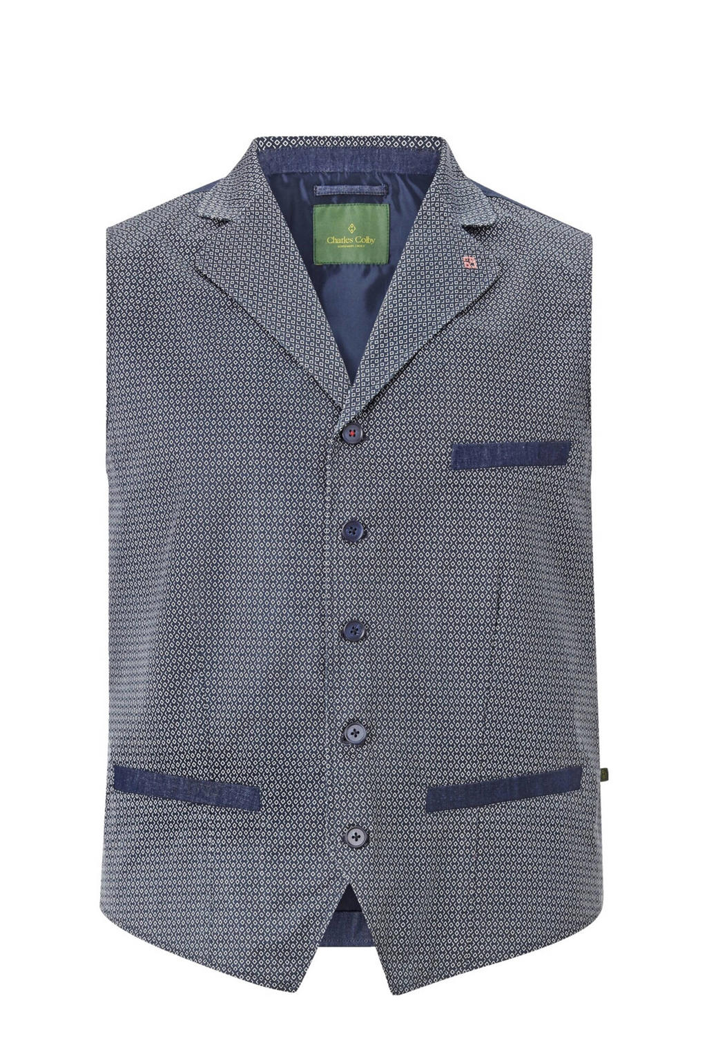 Charles Colby gilet DUKE ANDREW Plus Size met all over print ...