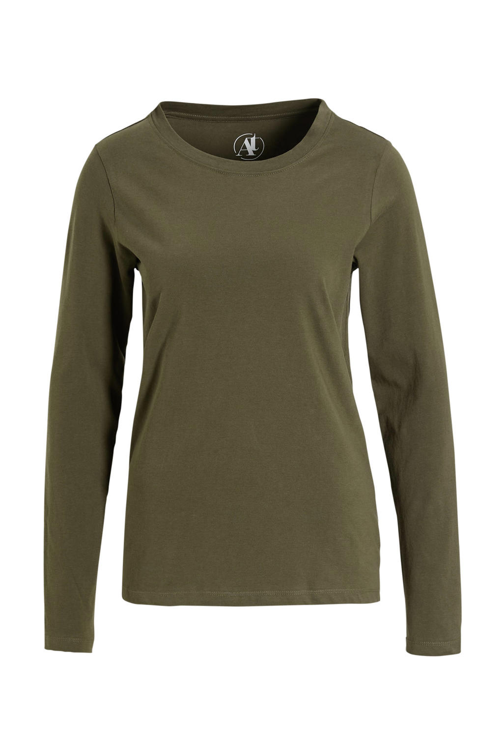 anytime longsleeve T-shirt khaki | wehkamp