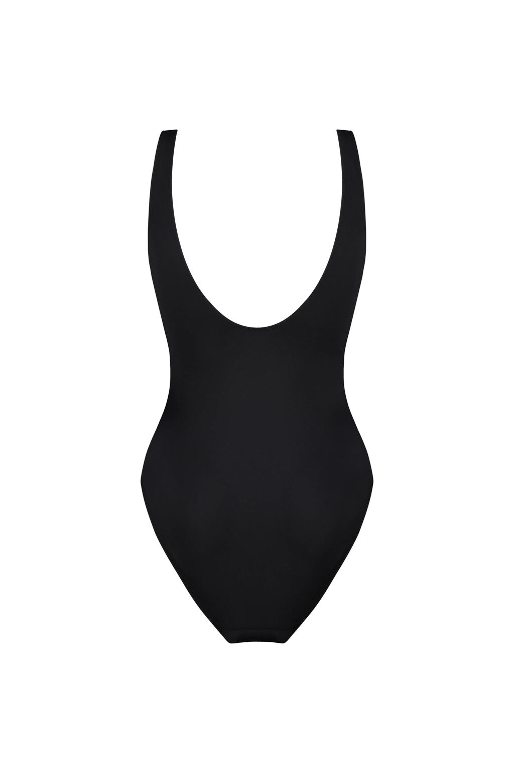 Hunkemöller corrigerend badpak Shell Mesh zwart | wehkamp