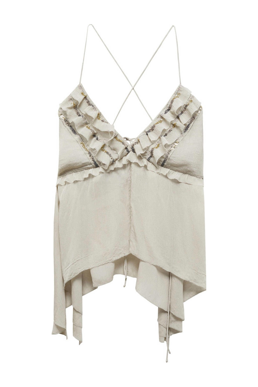 Mango top met open rug grijs kopen? | Morgen in huis | wehkamp