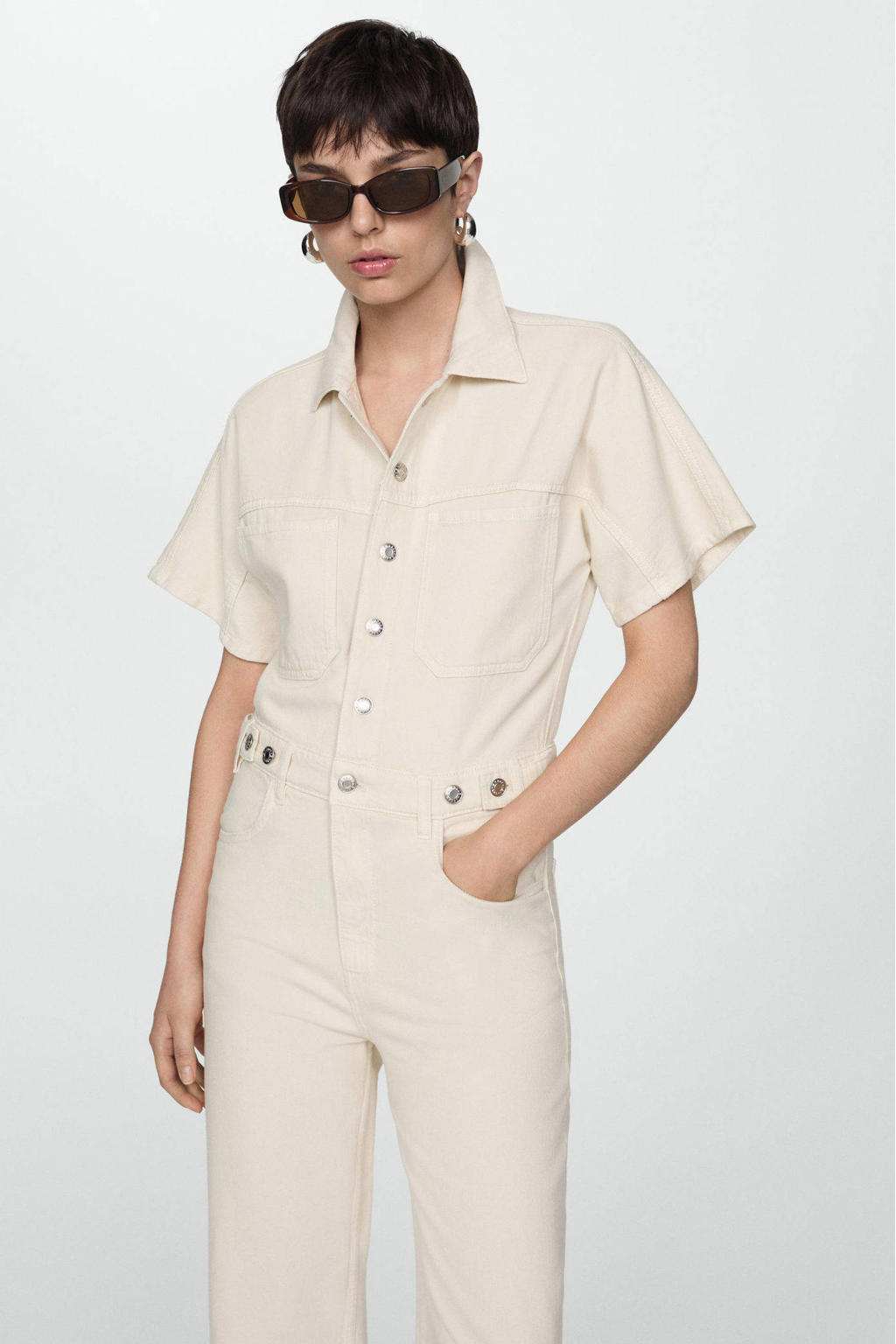 Mango jumpsuit ecru kopen? | Morgen in huis | wehkamp
