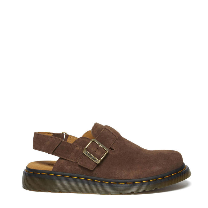 Dr. Martens Jorge II suède clogs donkerbruin | wehkamp