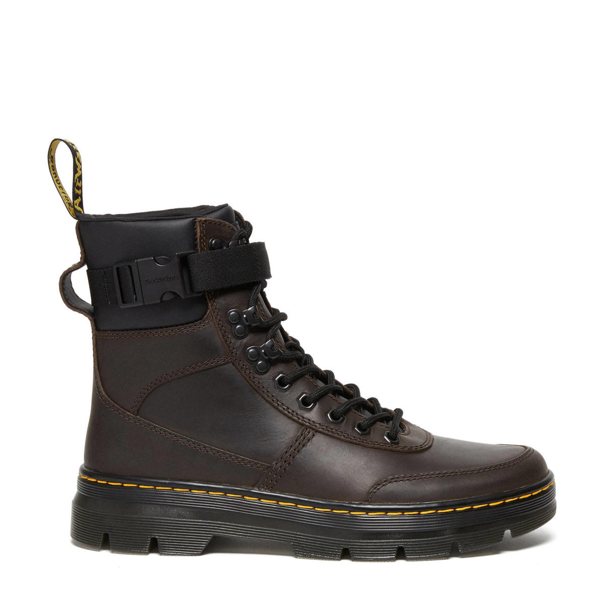 Dr. Martens Combs Tech Leather leren veterboots donkerbruin | wehkamp