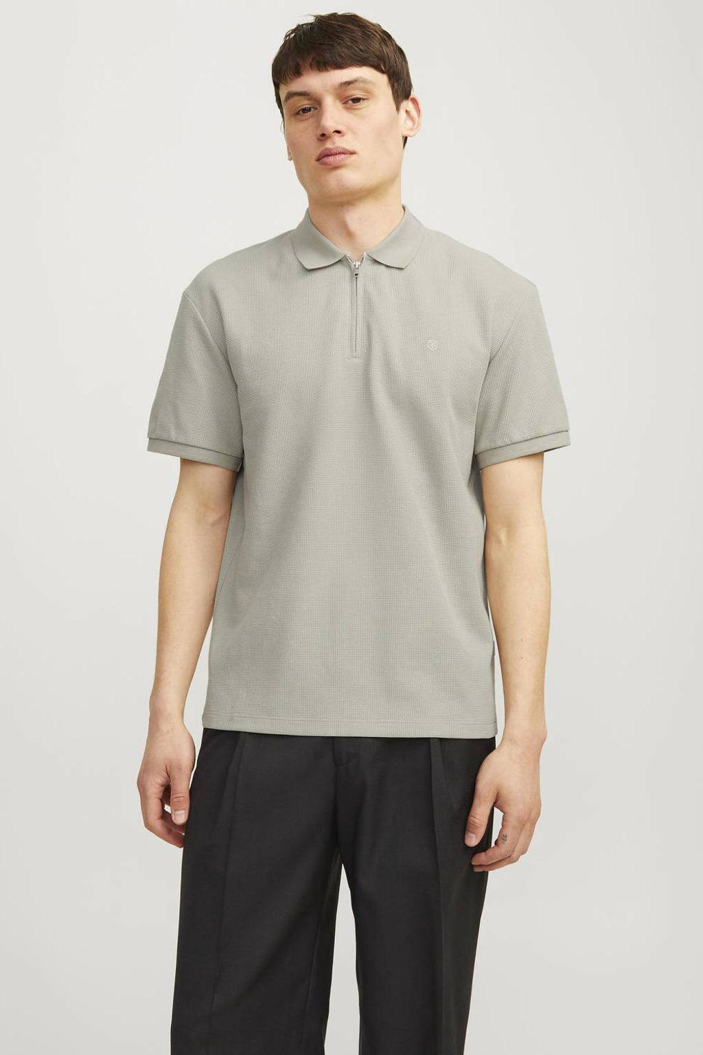 Jack And Jones Premium Polo Jprccjohnny Met Logo Abbey Stone Wehkamp