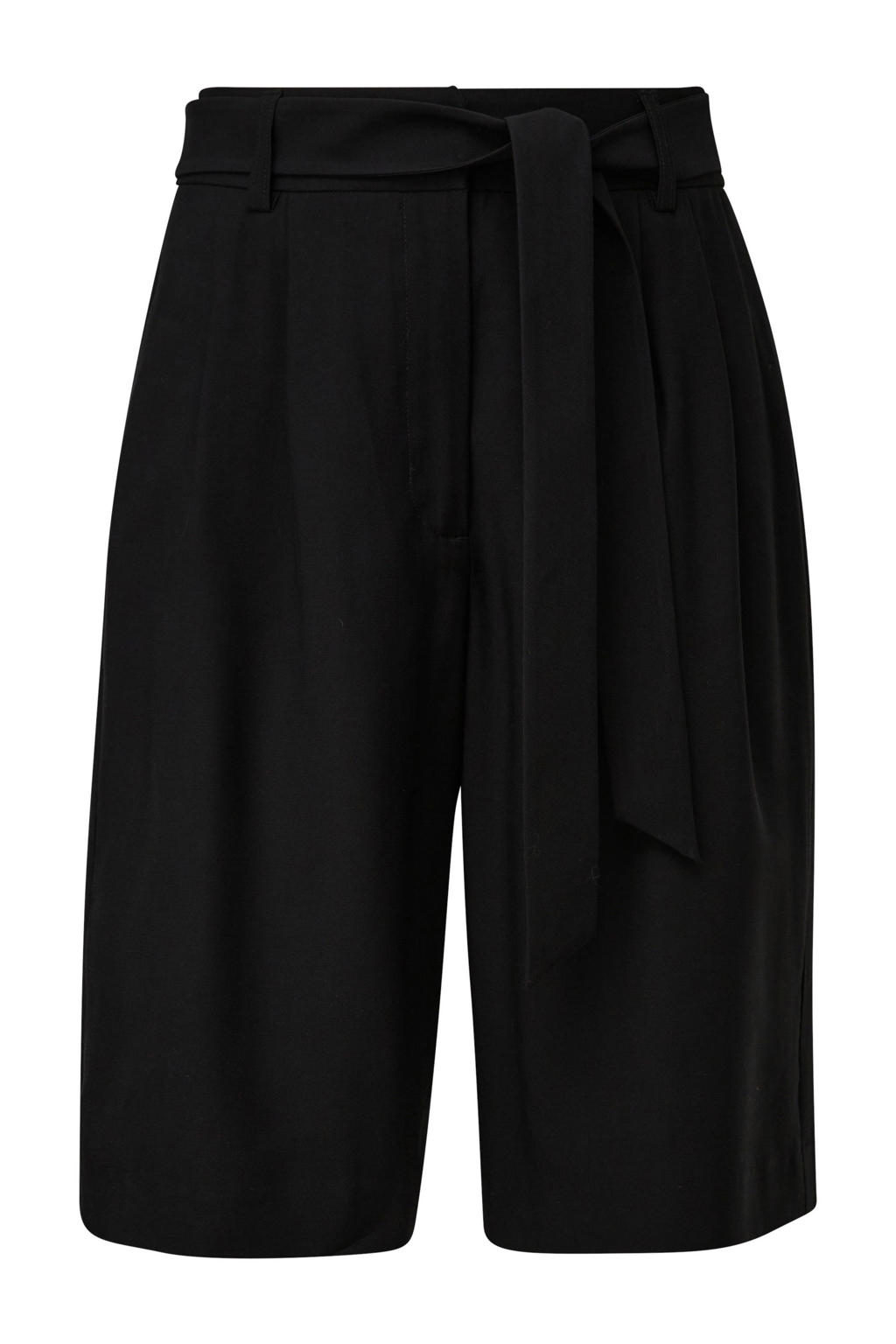 comma high waist loose fit short zwart | wehkamp