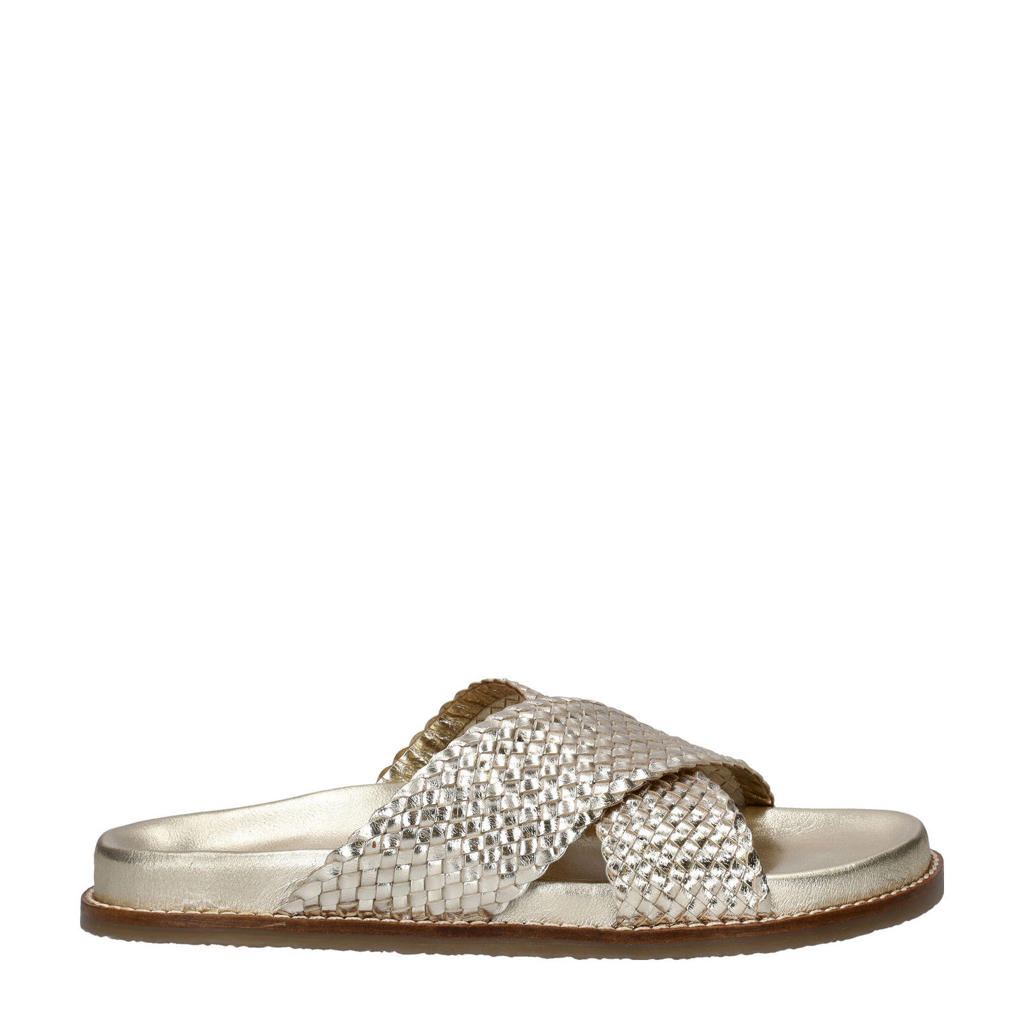 Nelson leren slippers goud kopen? | Morgen in huis | wehkamp