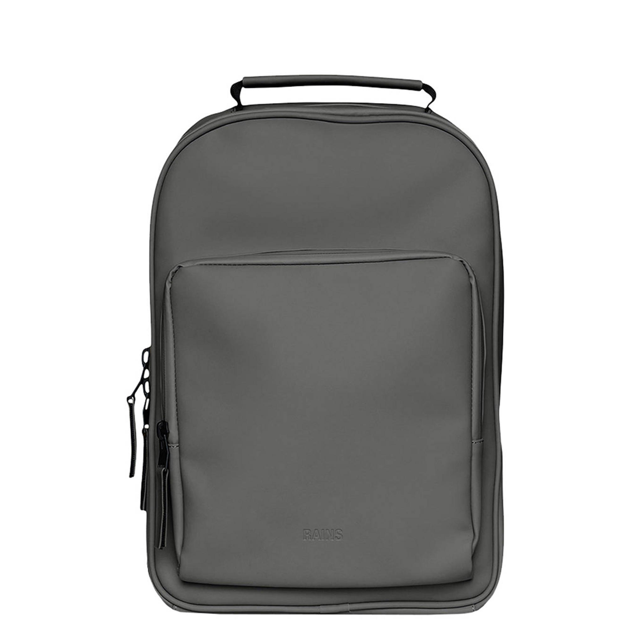 Rains rugzak Book Daypack W3 grijs | wehkamp