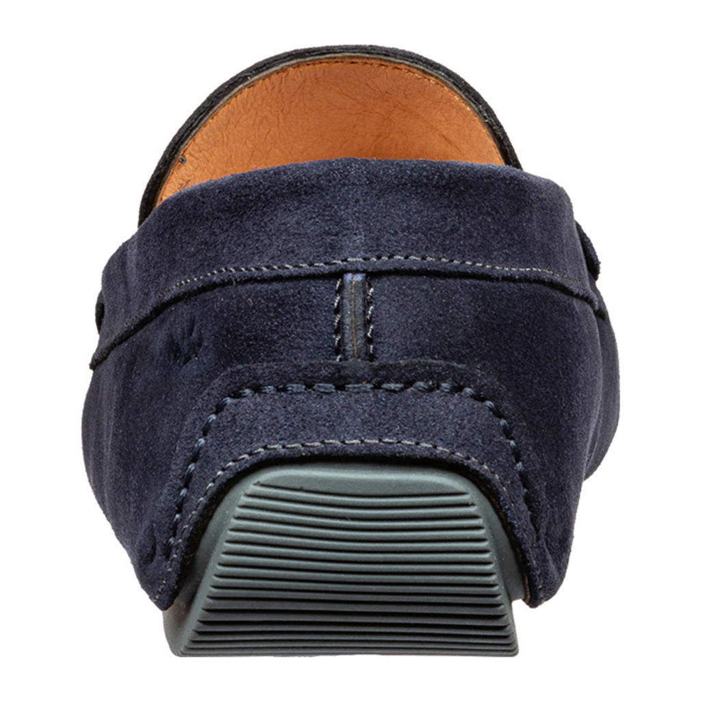 Van Lier suède mocassins donkerblauw | wehkamp