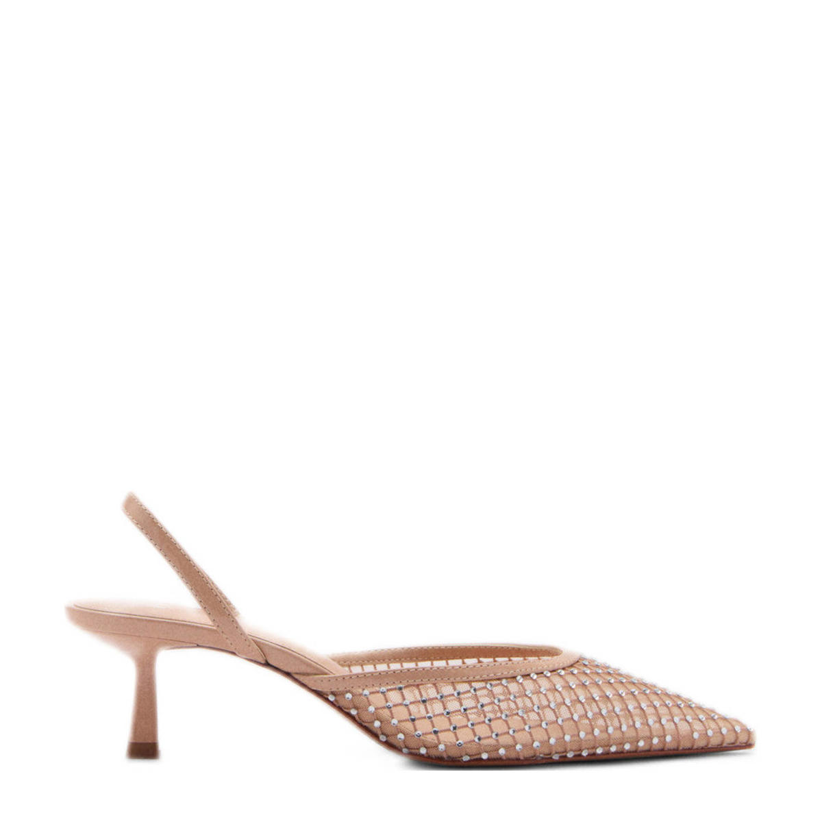 Mango slingback pumps beigeroze | wehkamp