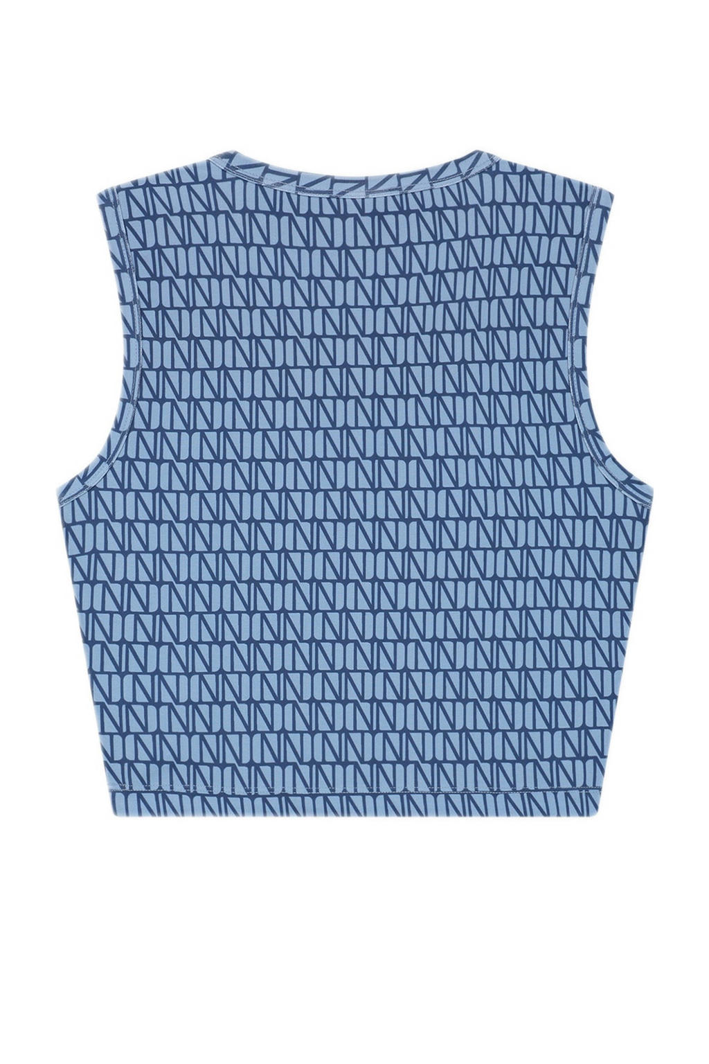 NIK&NIK crop top Joya met all over print lavendelblauw | wehkamp