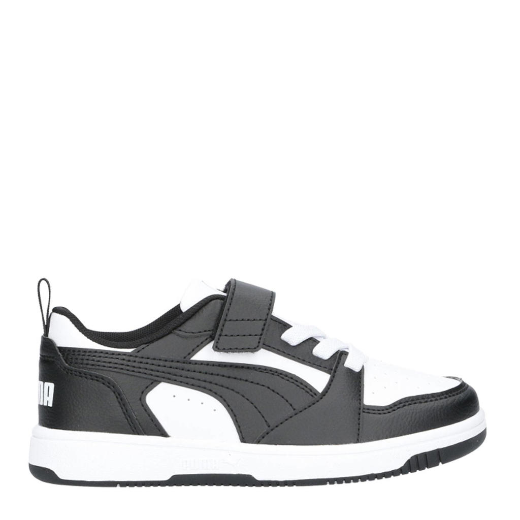 Puma Rebound V6 Low sneakers wit/zwart | wehkamp