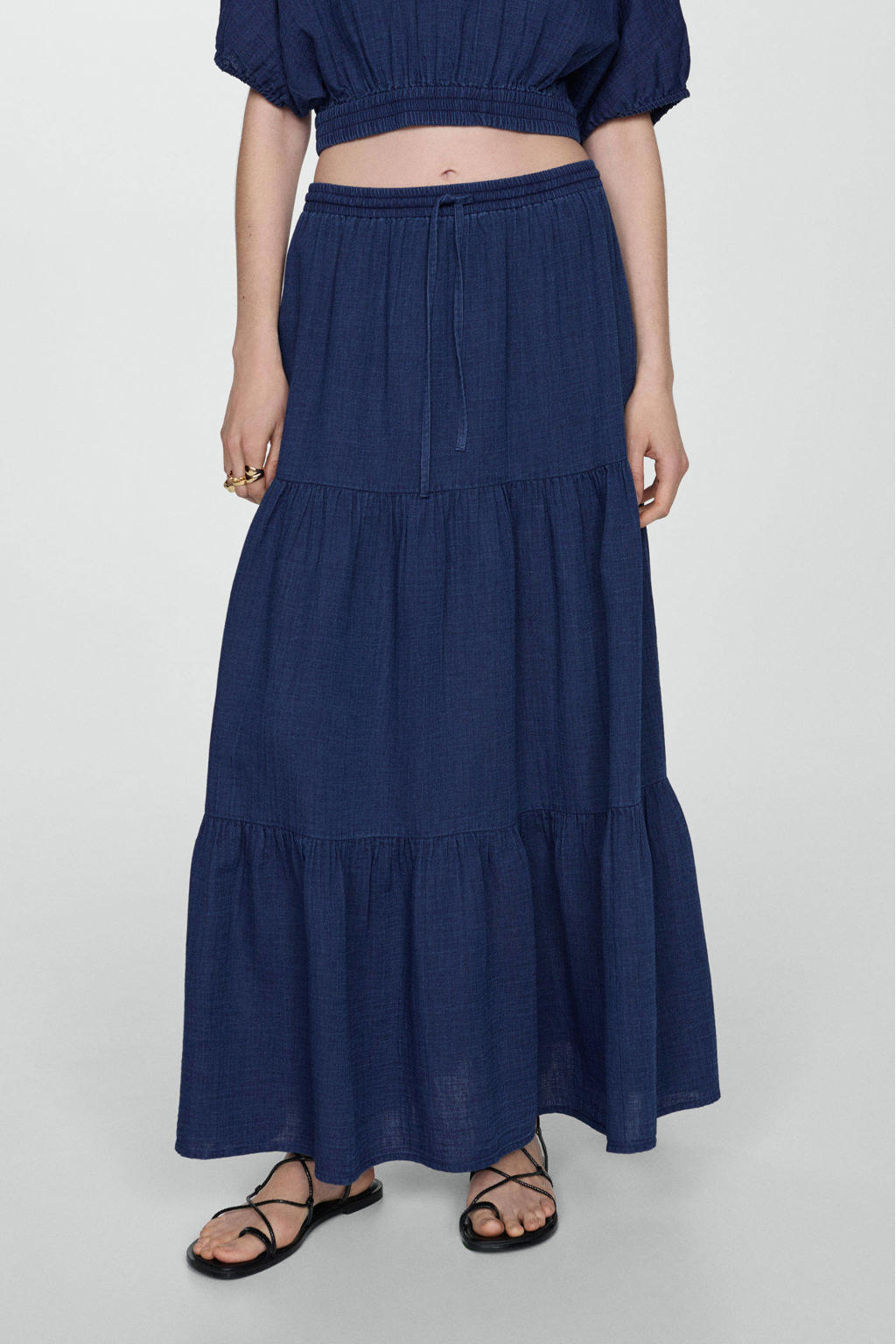 Mango maxi rok donkerblauw kopen? | Morgen in huis | wehkamp