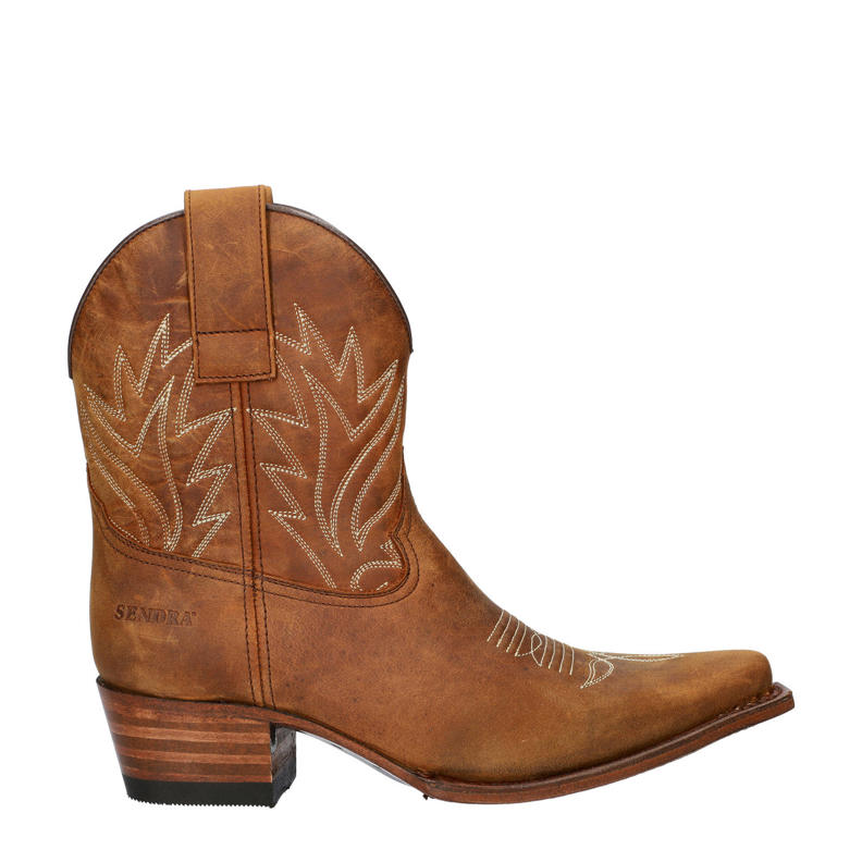 Sendra suède cowboylaarzen cognac | wehkamp