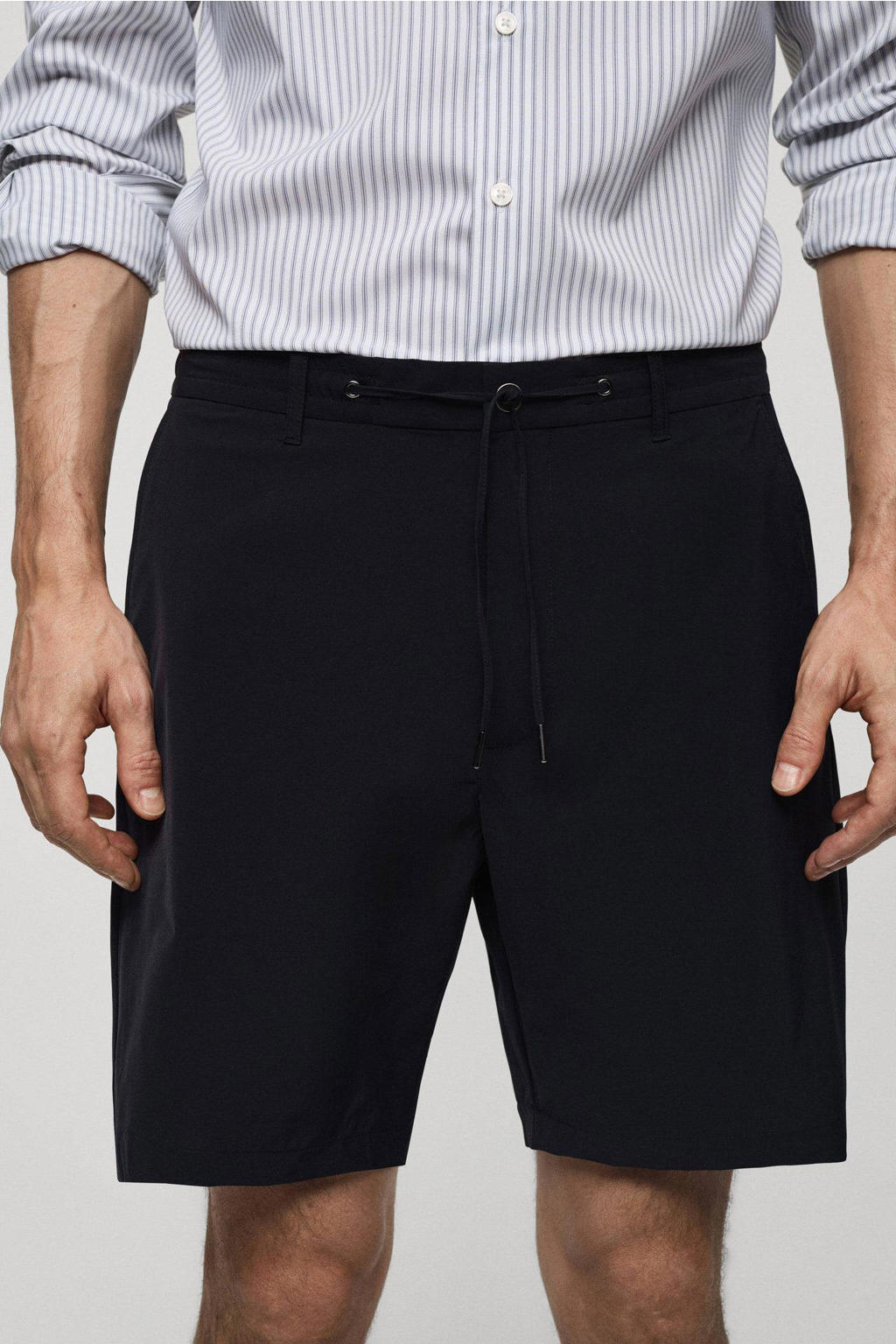 Mango Man regular fit short marine | wehkamp