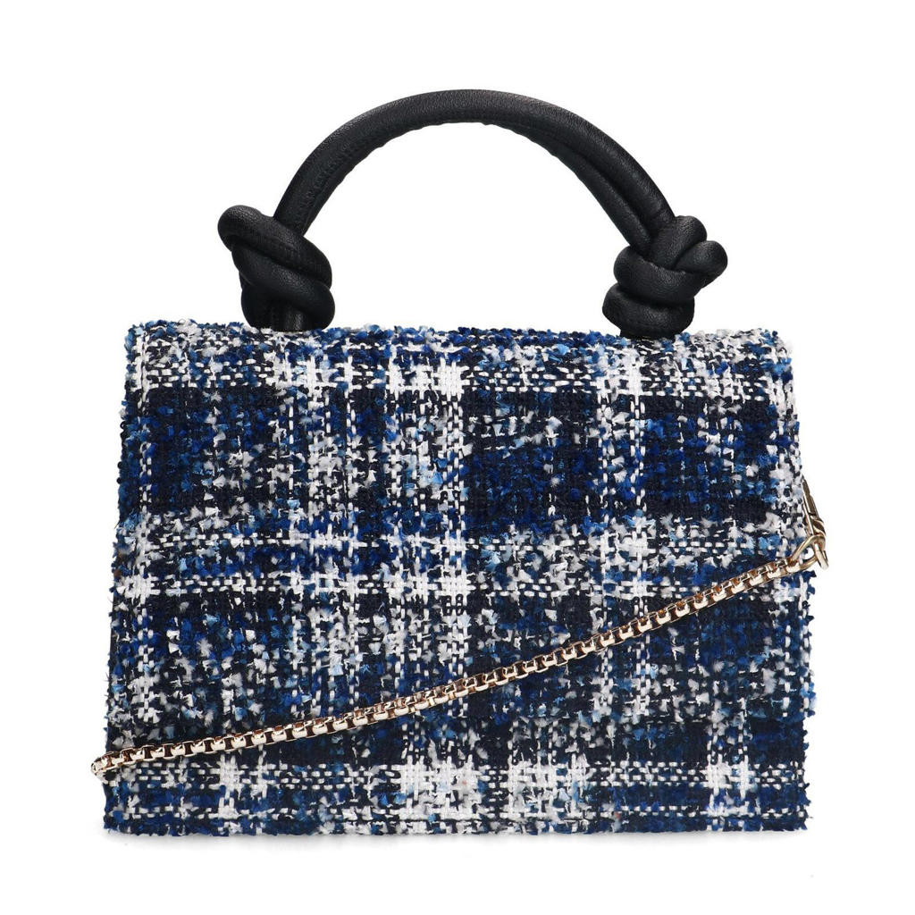 Manfield tweed crossbody tas blauw | wehkamp