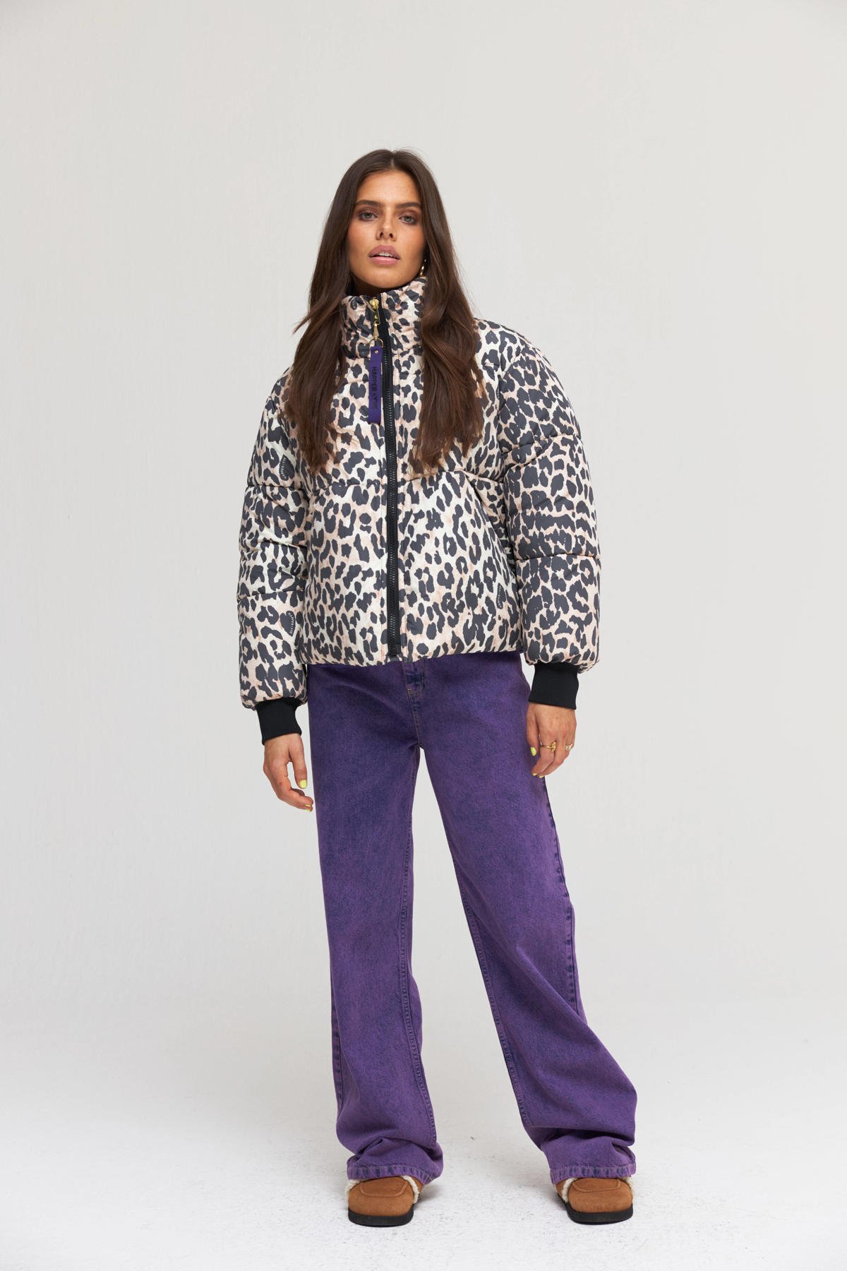 HARPER & YVE gewatteerde tussenjas MARLY-CO met panterprint beige/zwart | wehkamp