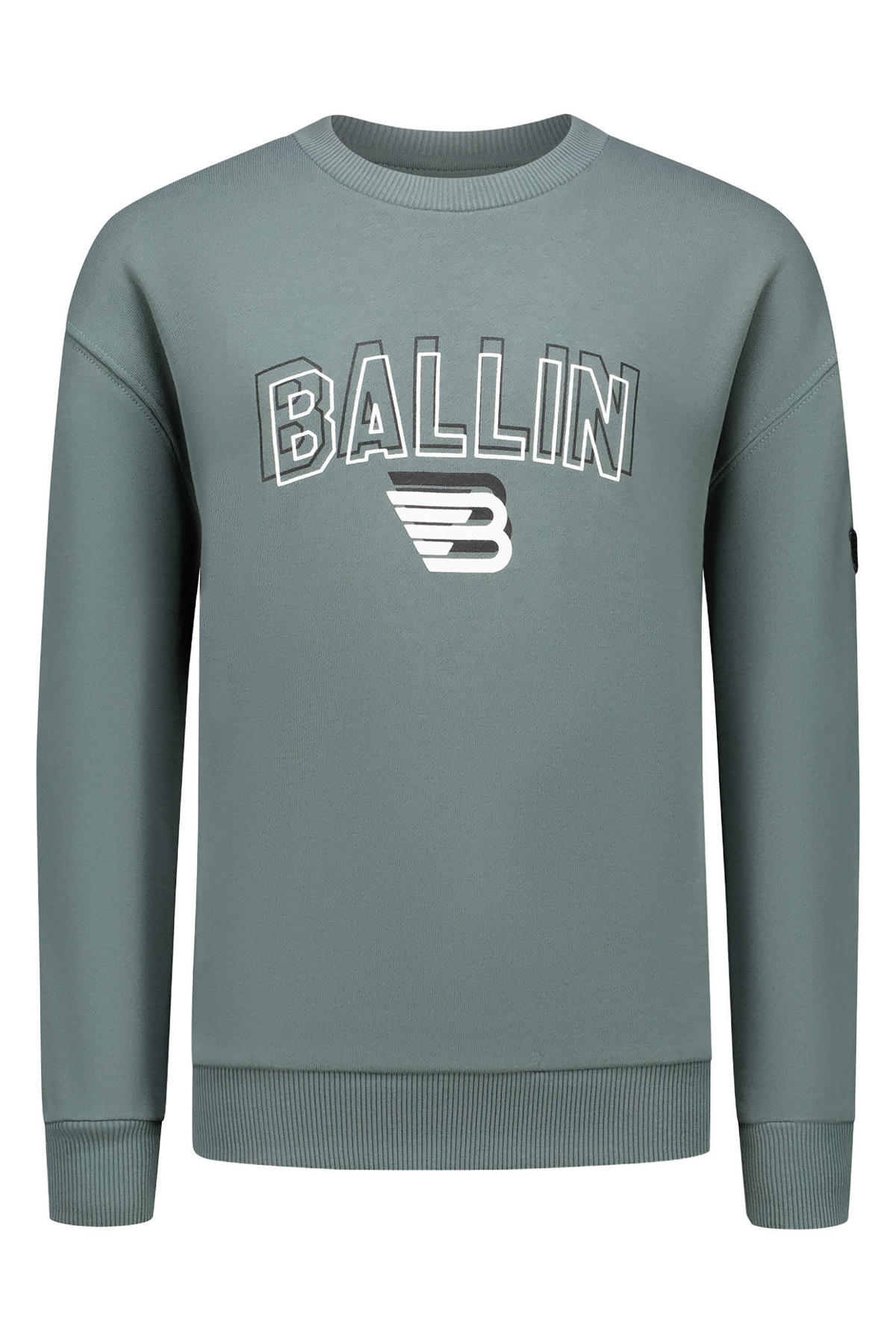 Ballin sweater met logo leger groen | wehkamp