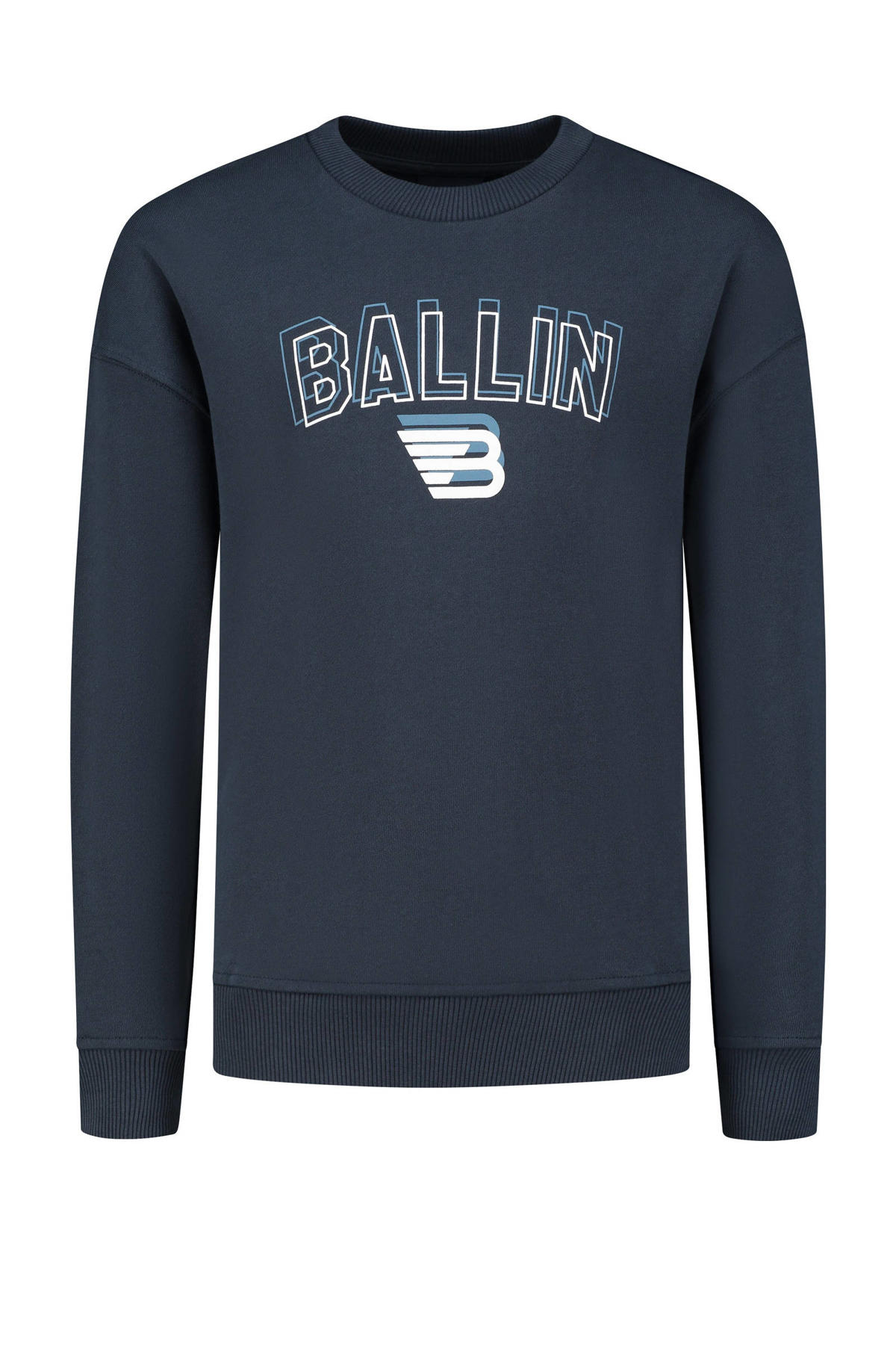 Ballin sweater met logo donkerblauw | wehkamp