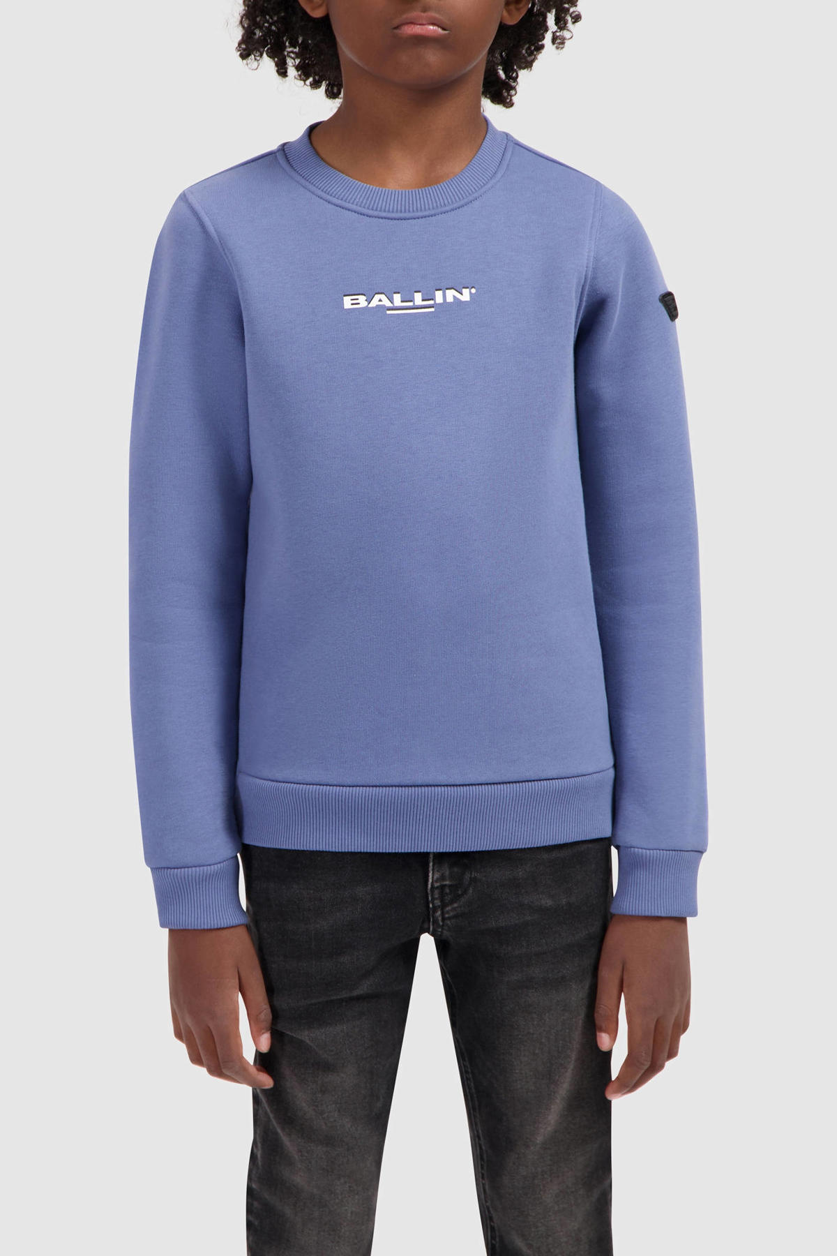 Ballin sweater met backprint lichtblauw/wit | wehkamp