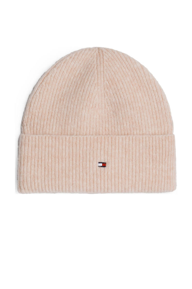 Tommy Hilfiger muts Essential Flag Fuzzy beige | wehkamp
