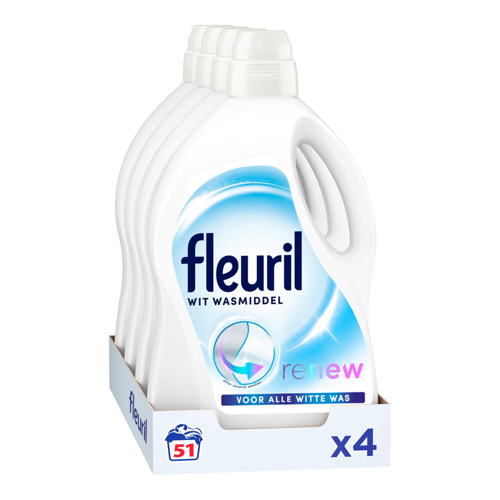 Fleuril Renew White vloeibaar wasmiddel - voordeelverpakking - 4 x 52 ...