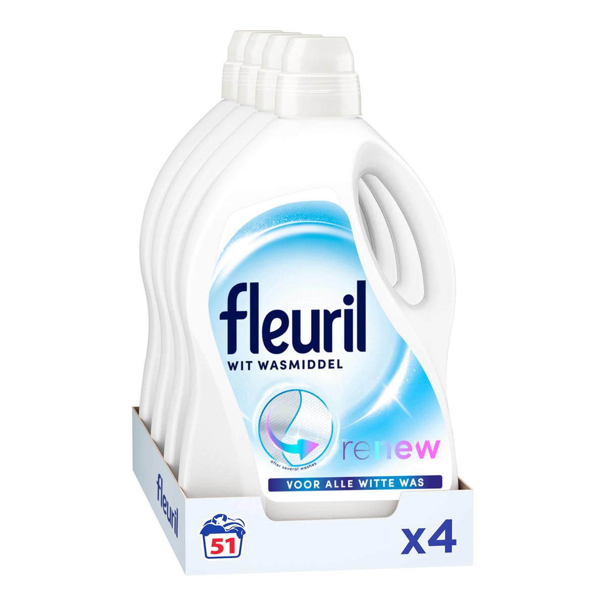 Fleuril Renew White vloeibaar wasmiddel - voordeelverpakking - 4 x 52 ...