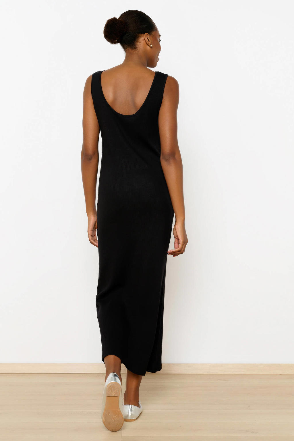 LOLALIZA bodycon jurk met open rug zwart | wehkamp