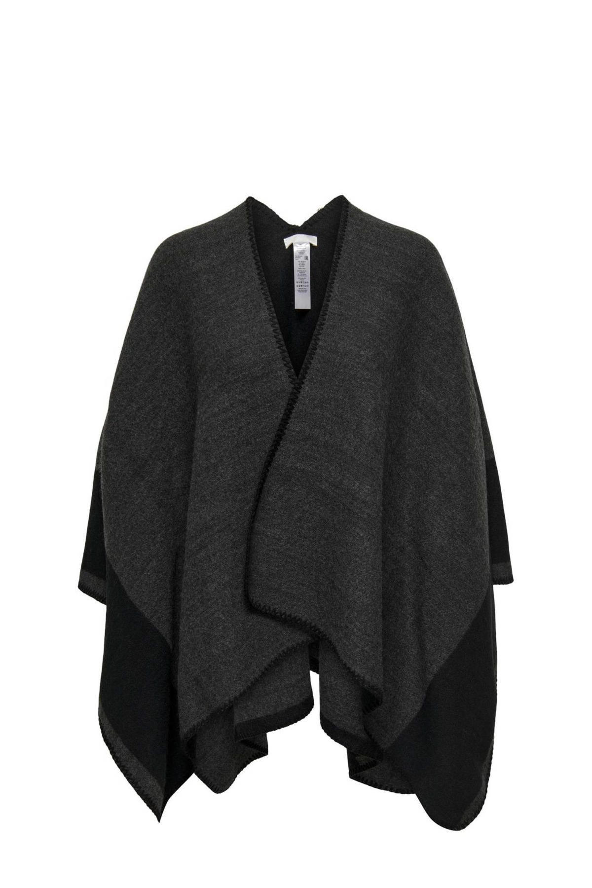 ONLY poncho ONLVERIKA antraciet | wehkamp