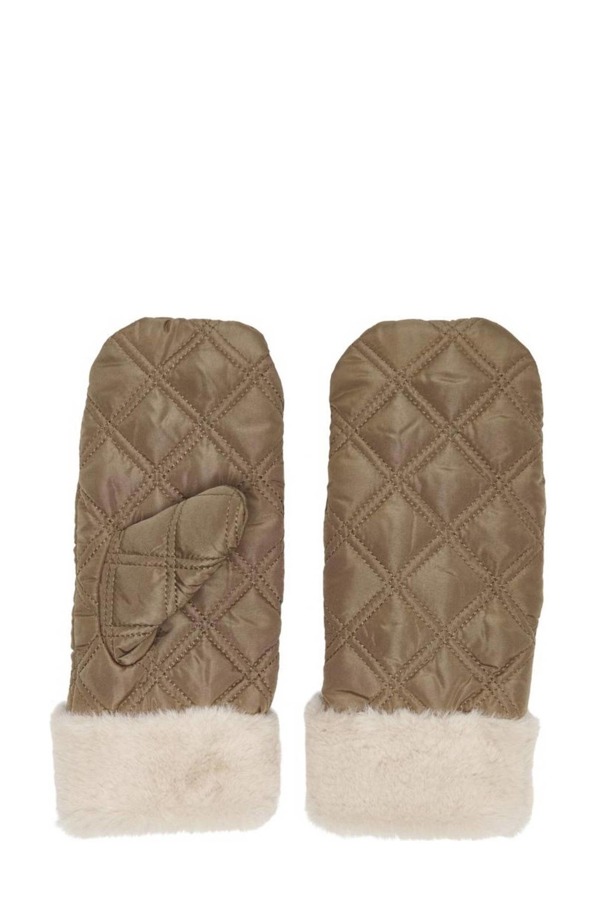 ONLY doorgestikte wanten ONLJENNI camel | wehkamp