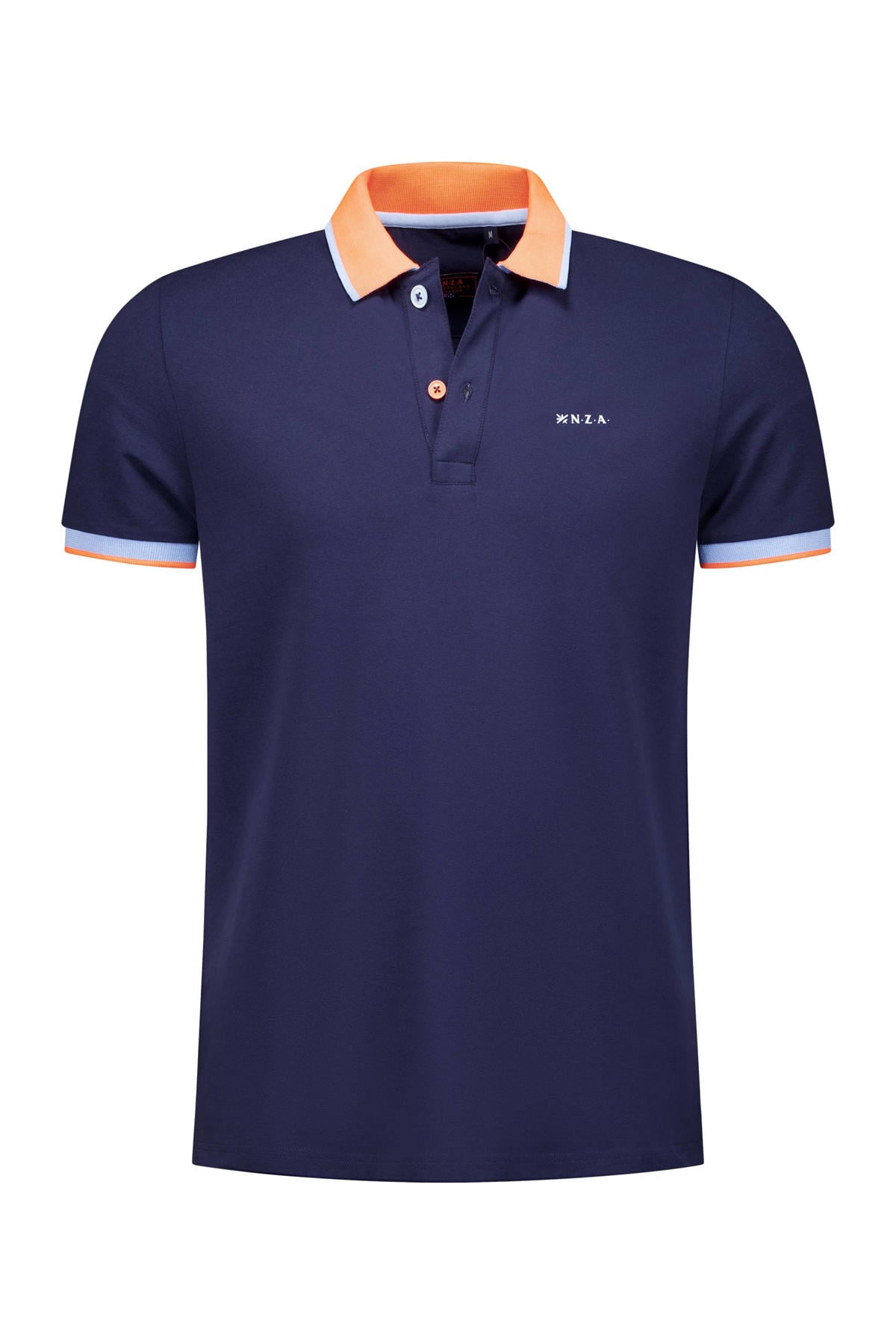 New Zealand Auckland polo TImothy met contrastbies ocean navy | wehkamp