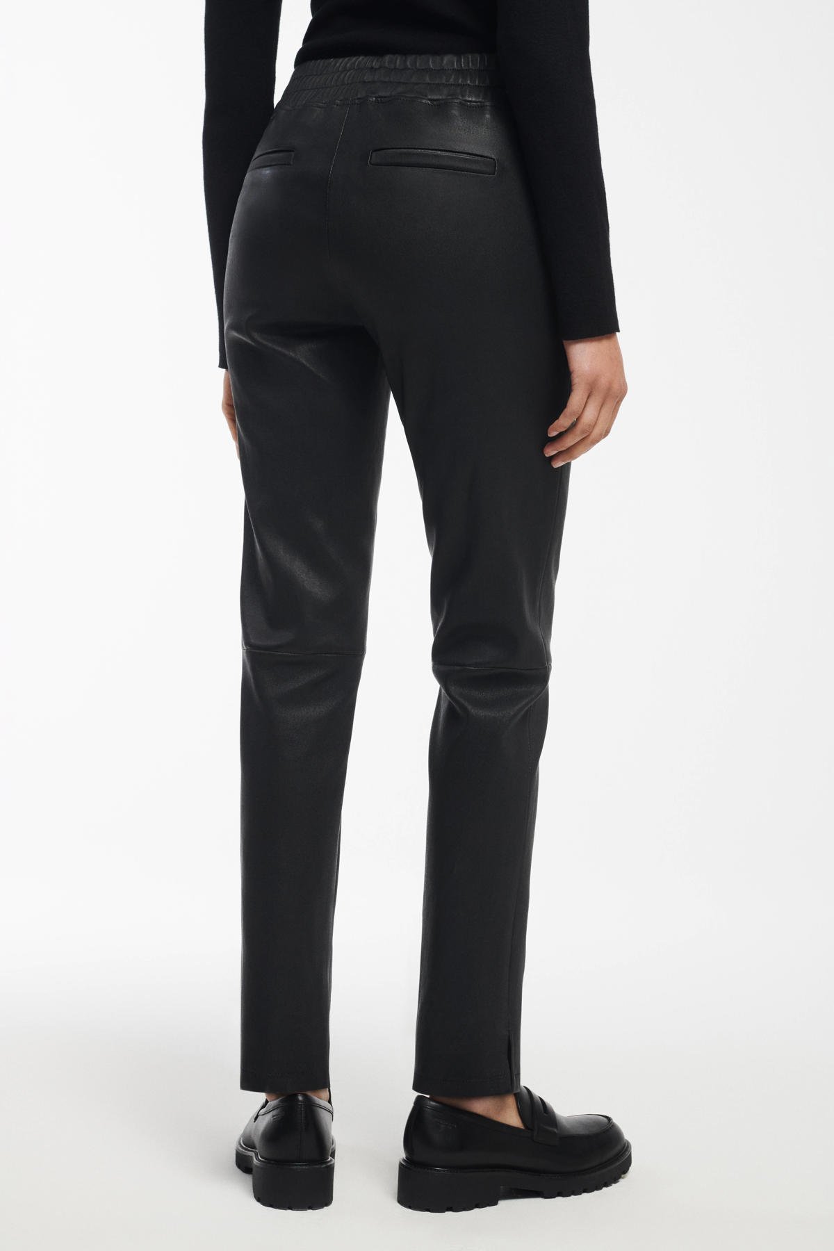 Studio AR by ARMA leren skinny broek Noa zwart | wehkamp