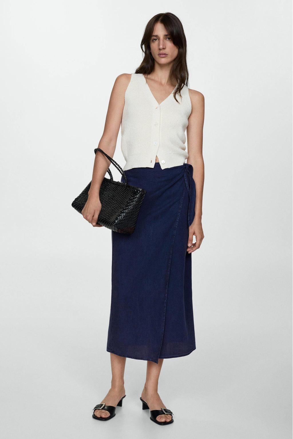 Mango rok donkerblauw kopen? | Morgen in huis | wehkamp