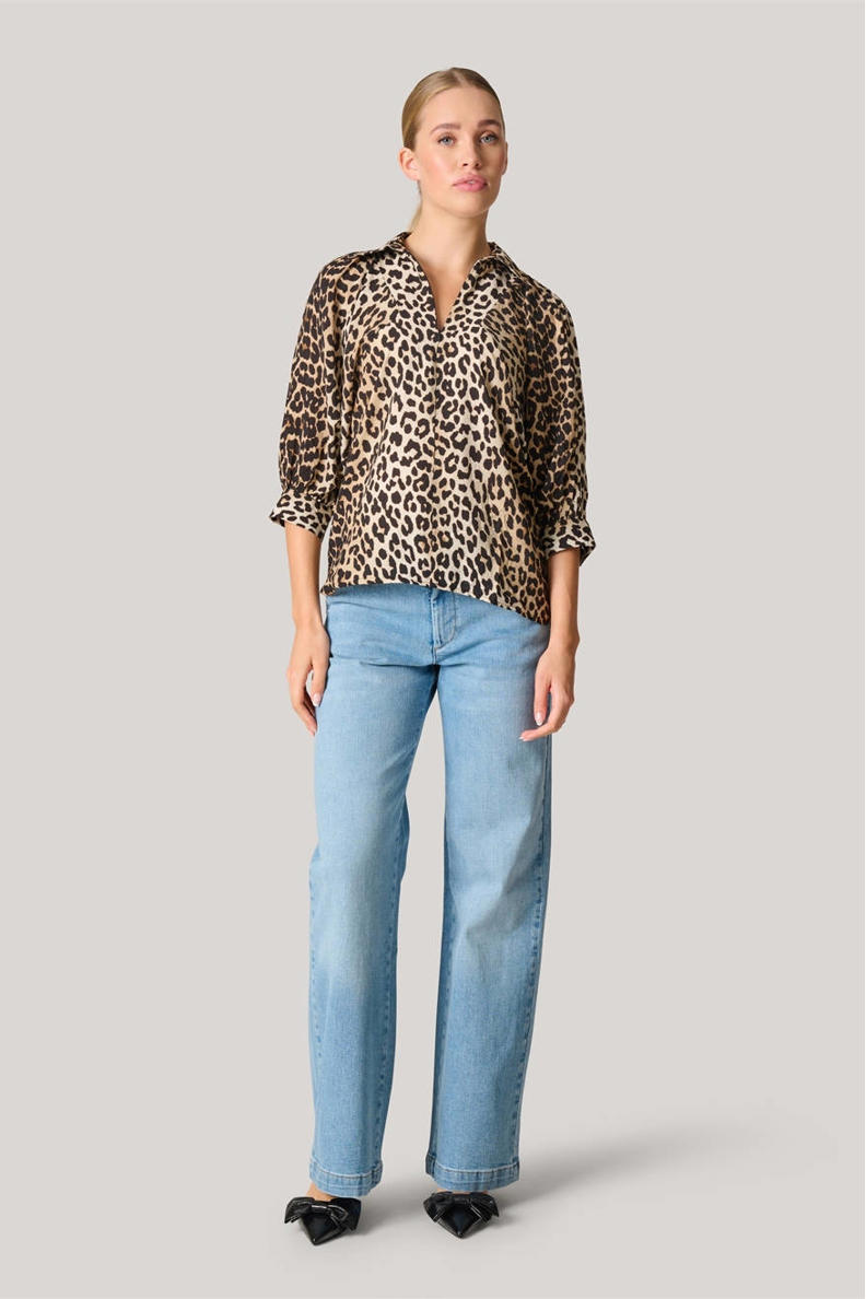 Shoeby top met panterprint bruin/zwart | wehkamp