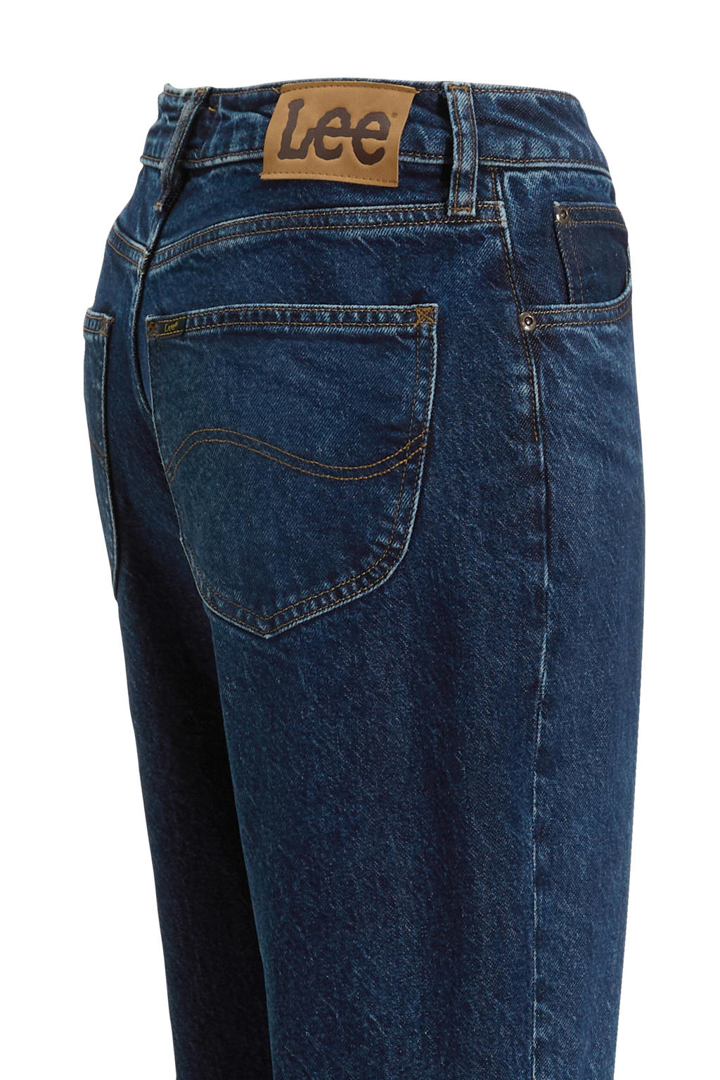 Lee straight jeans dark blue denim | wehkamp