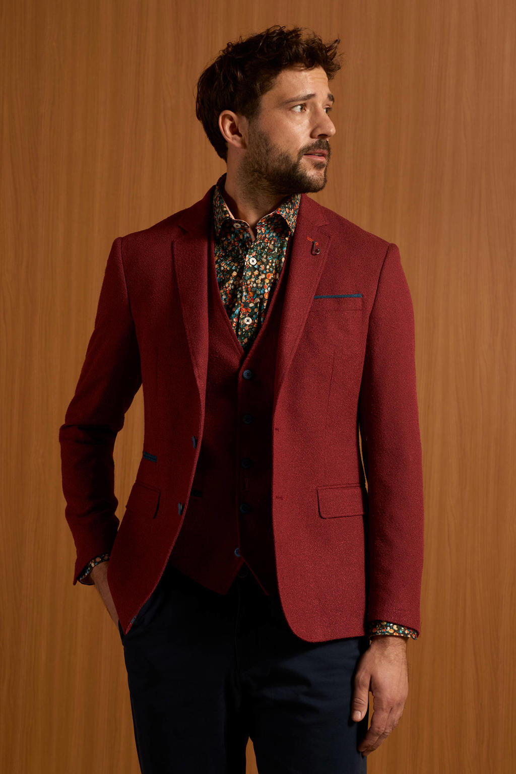 A fish named Fred regular fit colbert burgundy | wehkamp