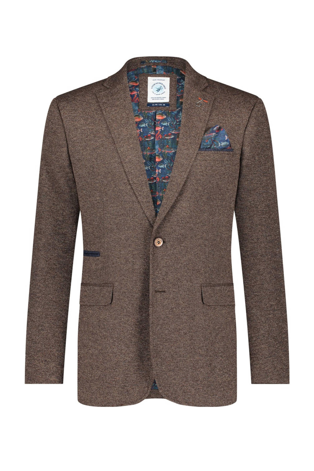 A fish named Fred regular fit colbert met wol Donkerbruin | wehkamp