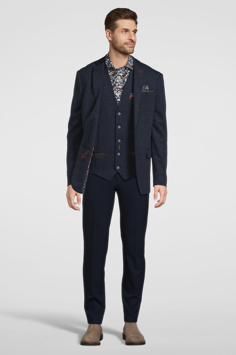 A fish named Fred regular fit colbert met wol donkerblauw | wehkamp