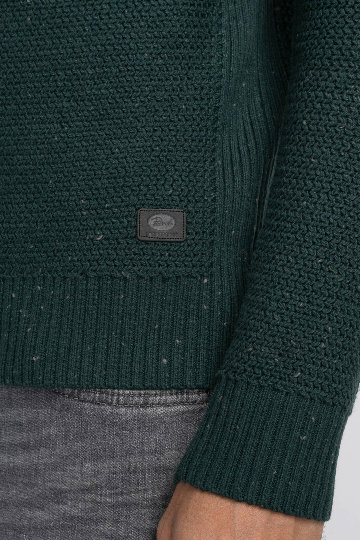 Petrol Industries gebreide trui donkergroen | wehkamp