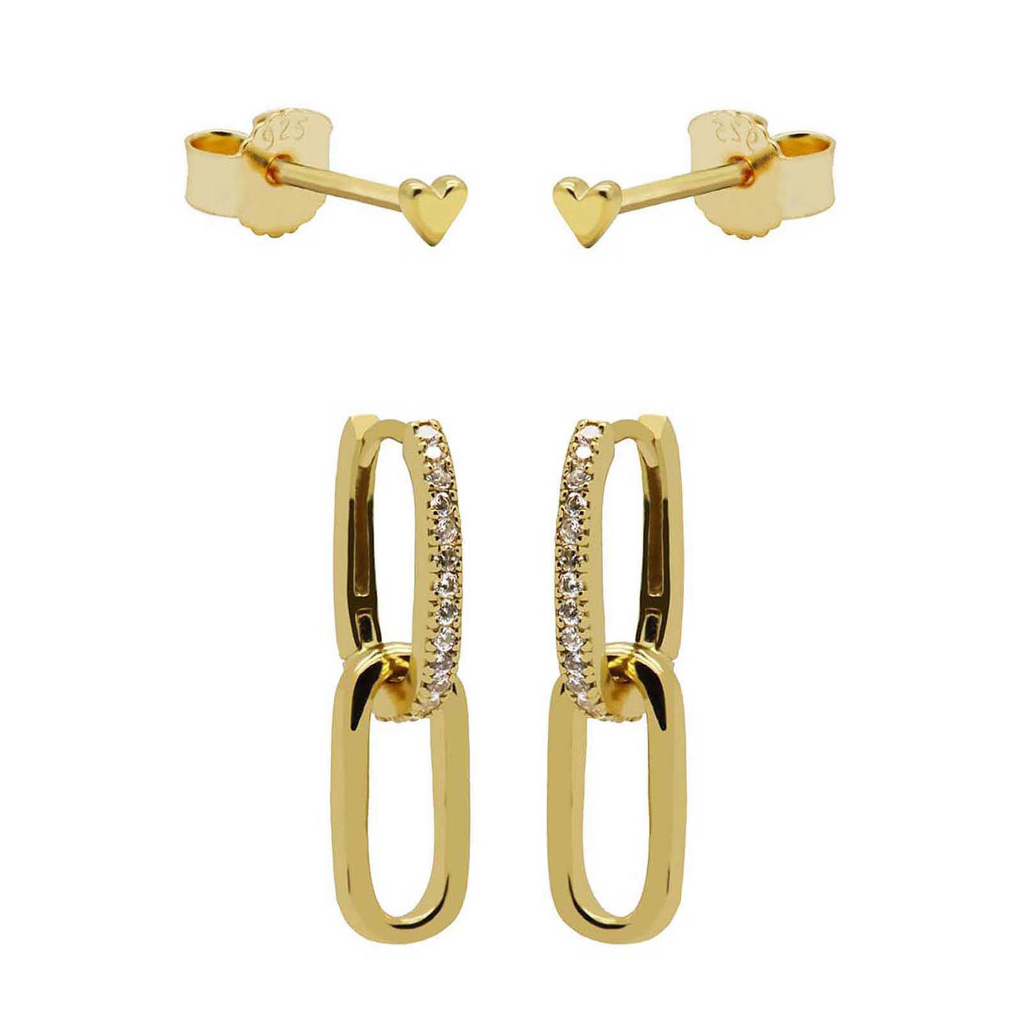 KARMA Jewelry gold plated oorbellen Divine Femme - set van 2 | wehkamp
